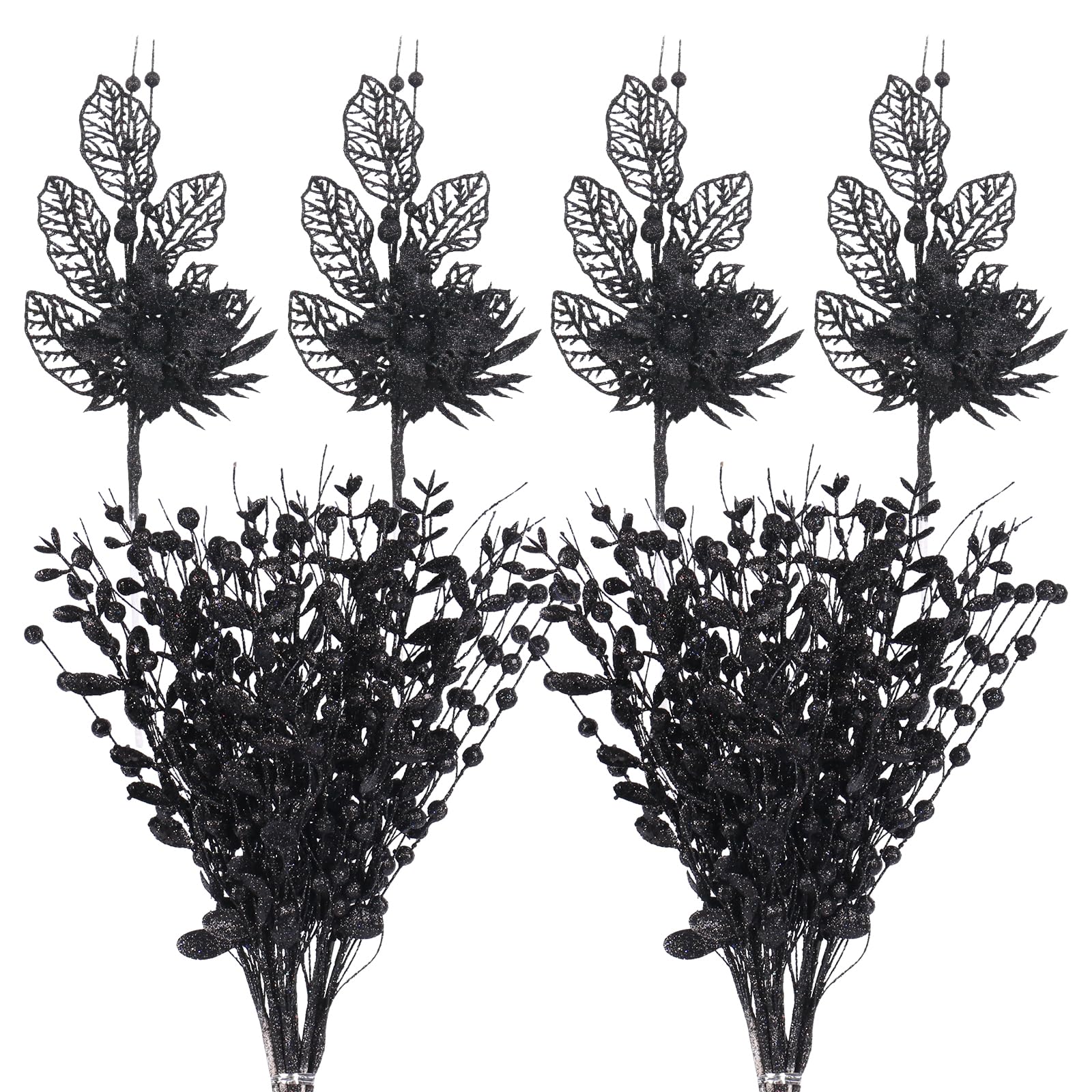 Amazon.com: SY Super Bang 20 Pack Christmas Tree Decorations, Black ...