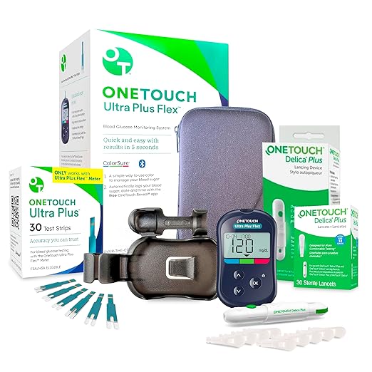 Amazon.com: OneTouch Ultra Plus Flex Value Diabetes Testing Kit | Blood ...