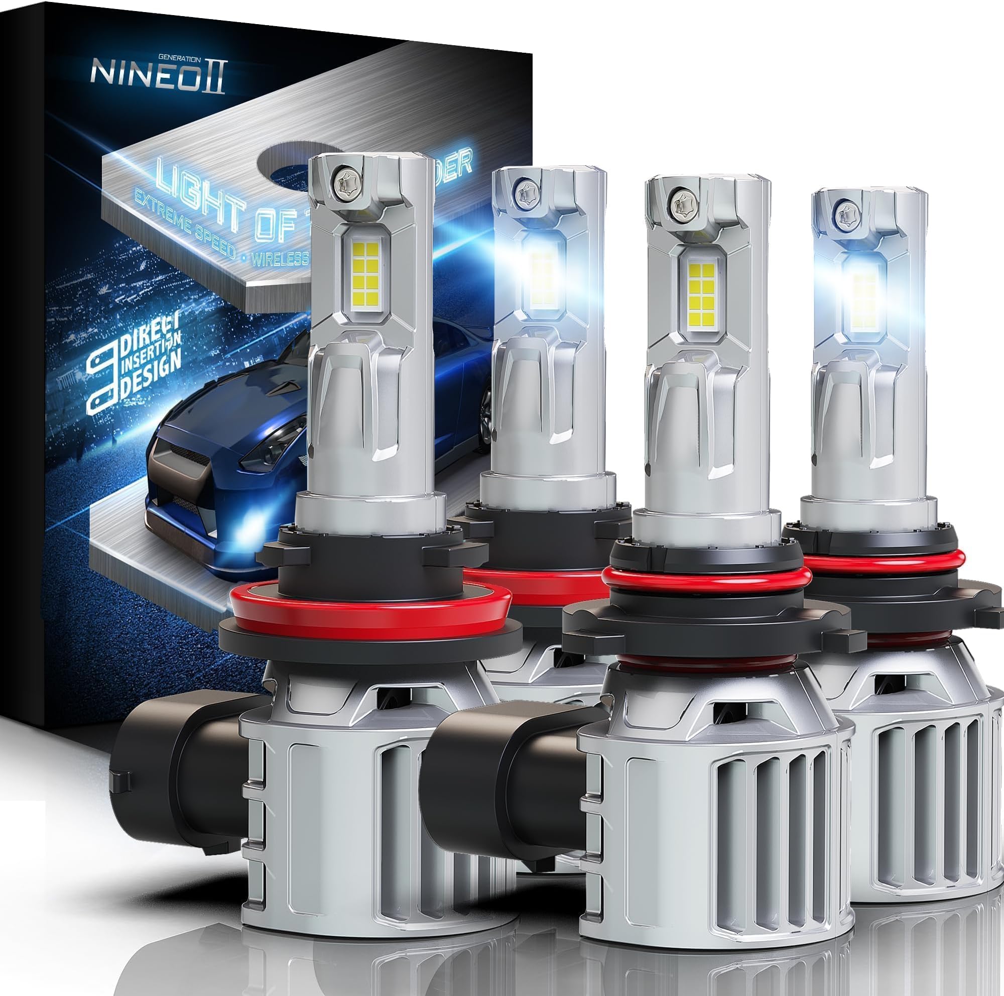 Amazon.com: NOVSIGHT H11 Bulbs 40000LM, H11/H8/H9 Fog Bulbs, 900% Ultra ...