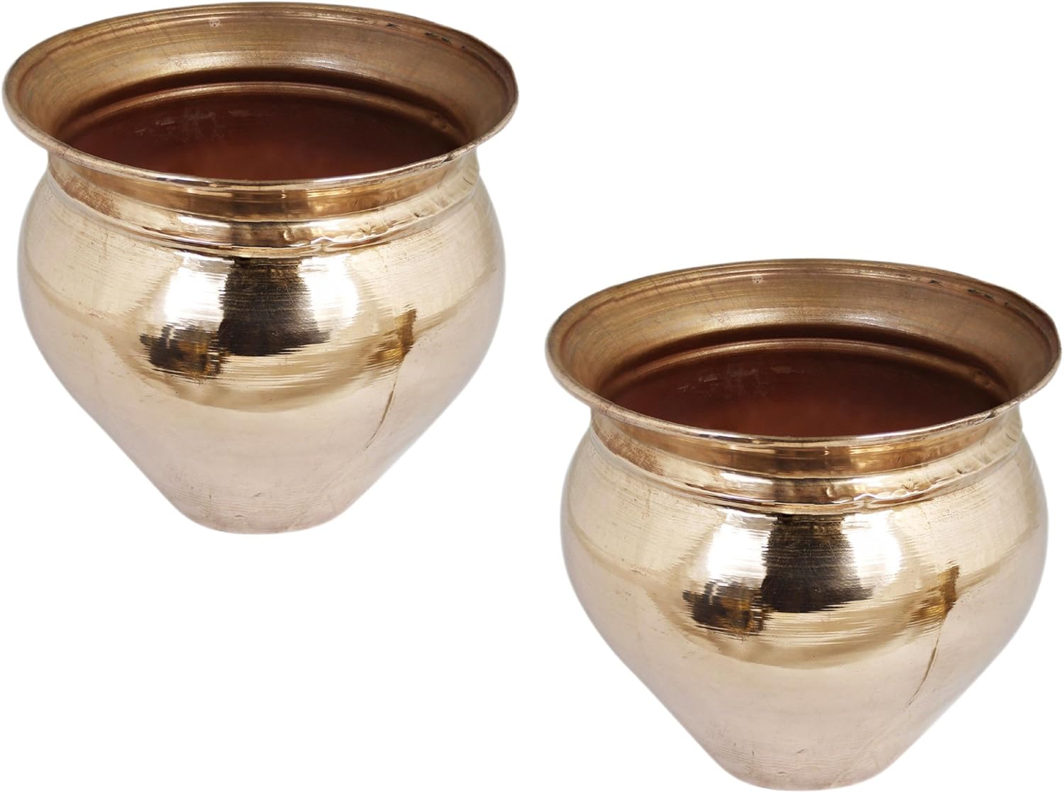 Amazon.com: Setof 2 - Handmade Puja Lota Kalash - Hindu Puja Copper ...