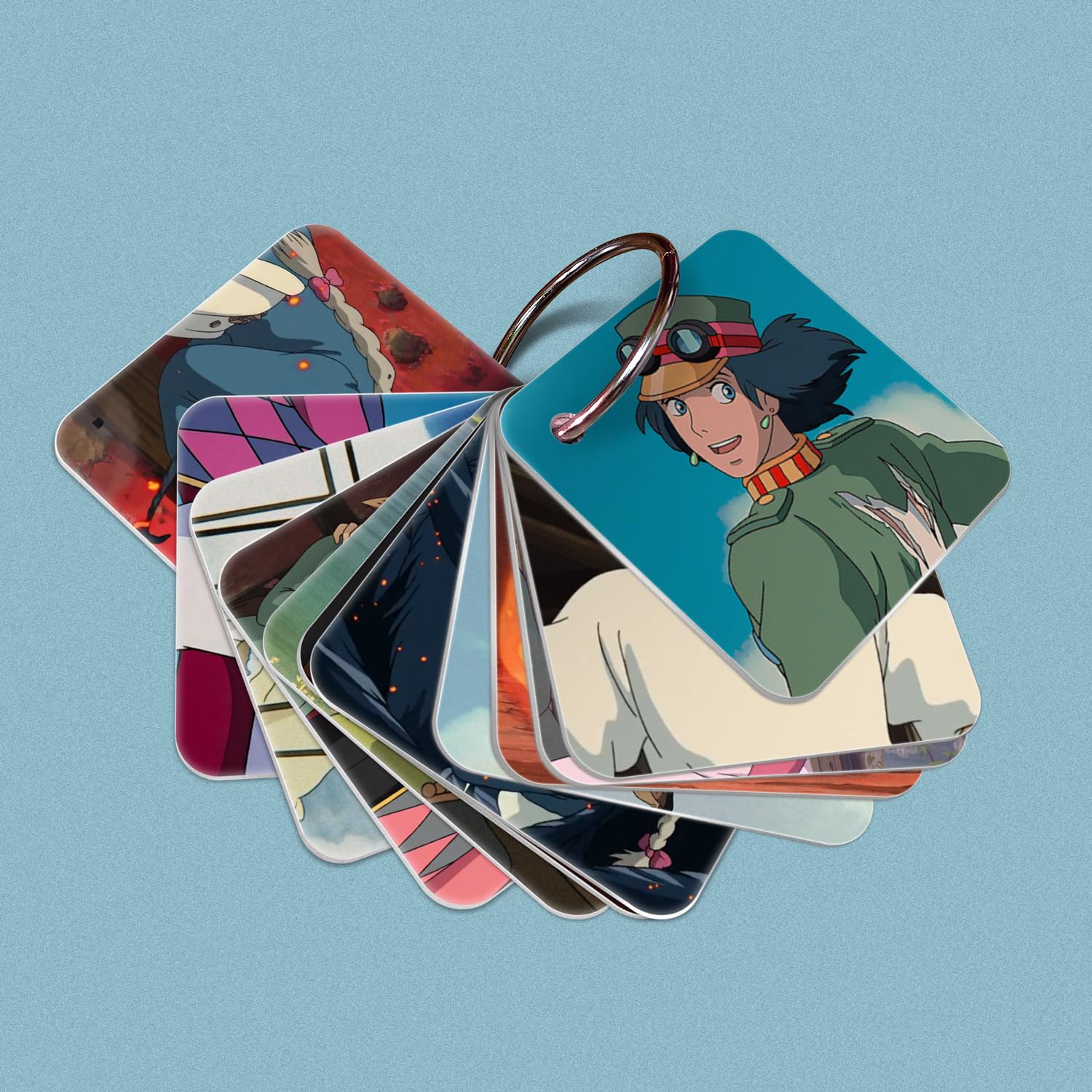 Buy Howl's Moving Castle Flash 1mm Thick Cards with Snap Key Ring (Set ...