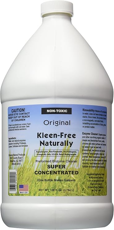 Amazon.com: Kleen-Free Naturally Enzyme Cleaner, Original Scent, 128oz ...