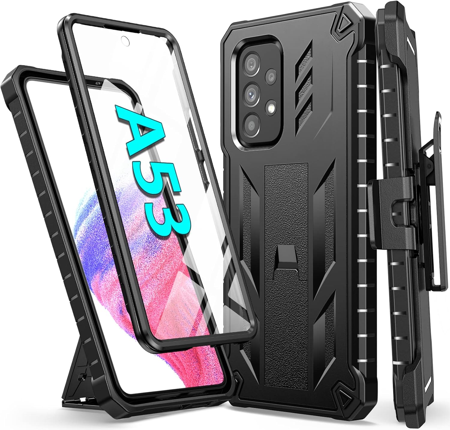 Amazon.com: for Samsung Galaxy A53 5G Case: with Built-in Screen ...