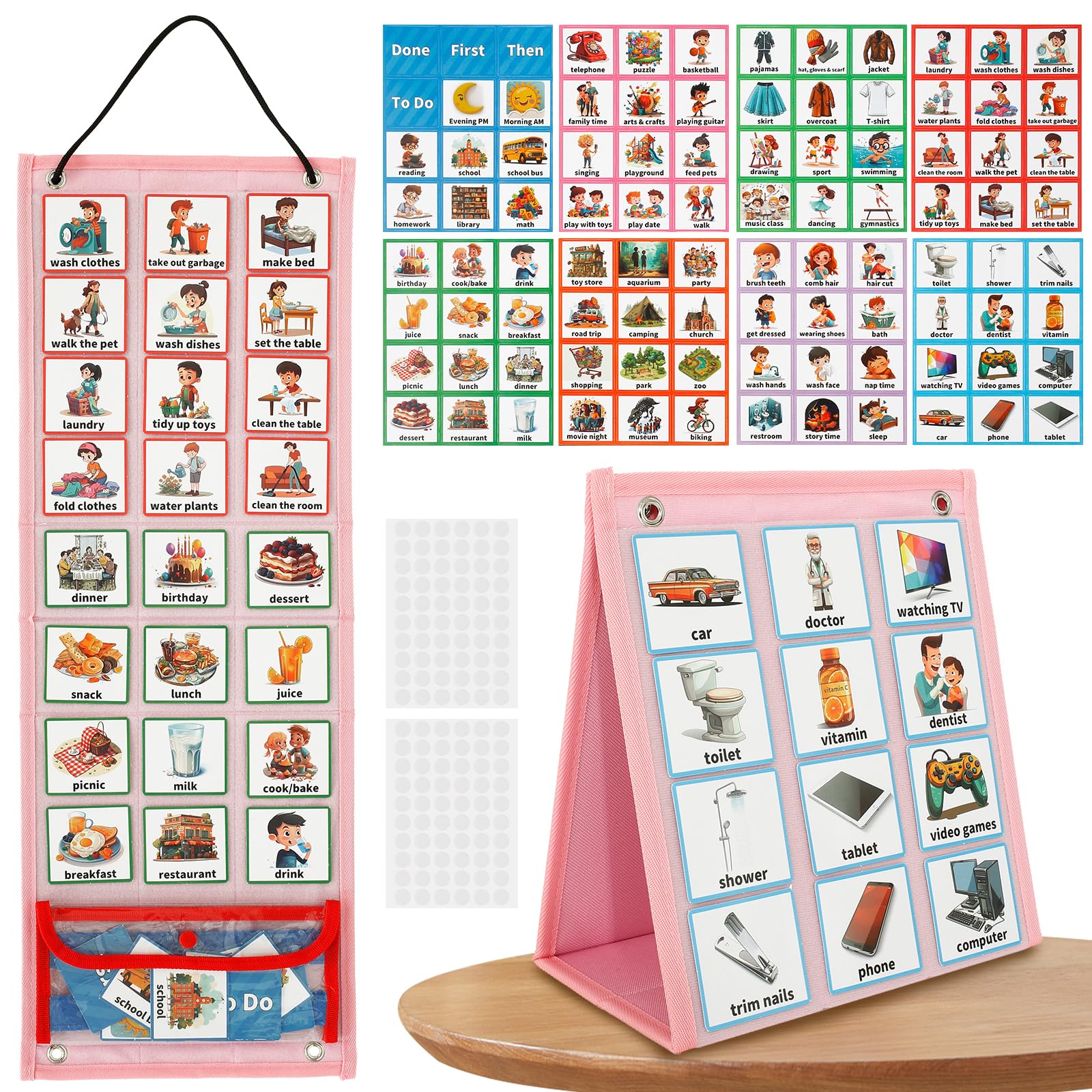 Kids Visual Schedule Calendar Chart,Autism Daily Chore Routine Chart ...