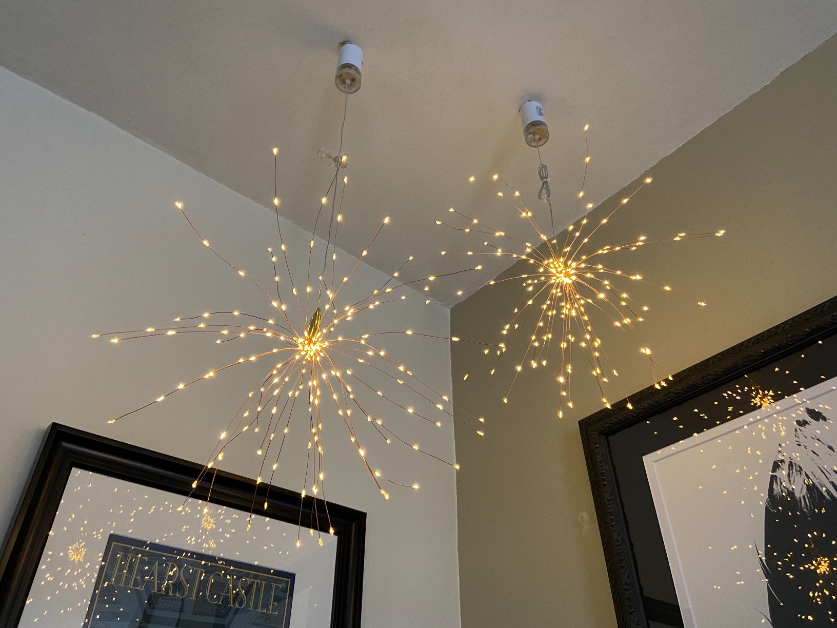 PXBNIUYA 4 Pack Starburst Sphere Lights,200 LED Firework Lights, 8 ...