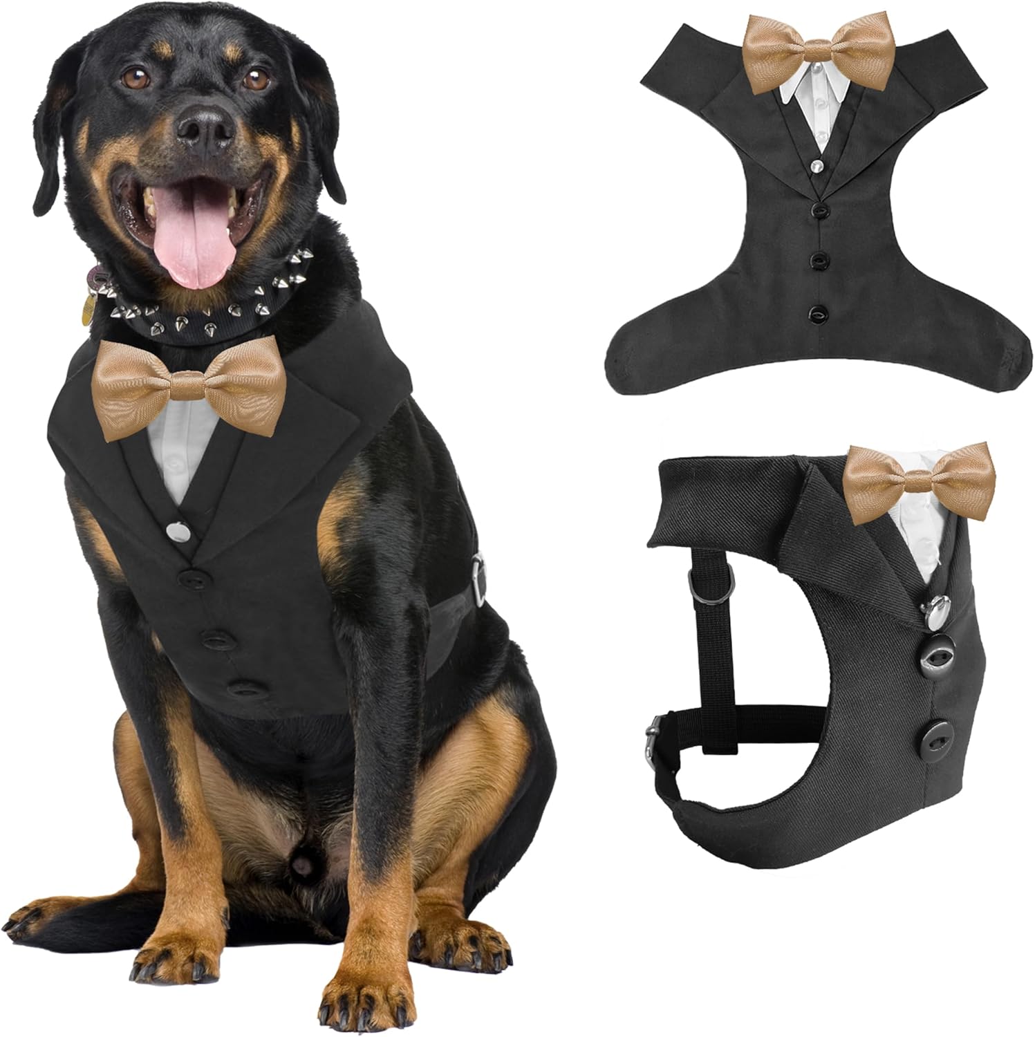Amazon.com : AVERYDAY Dog Tuxedo for Wedding Outfit, Dog Suit and Tie ...