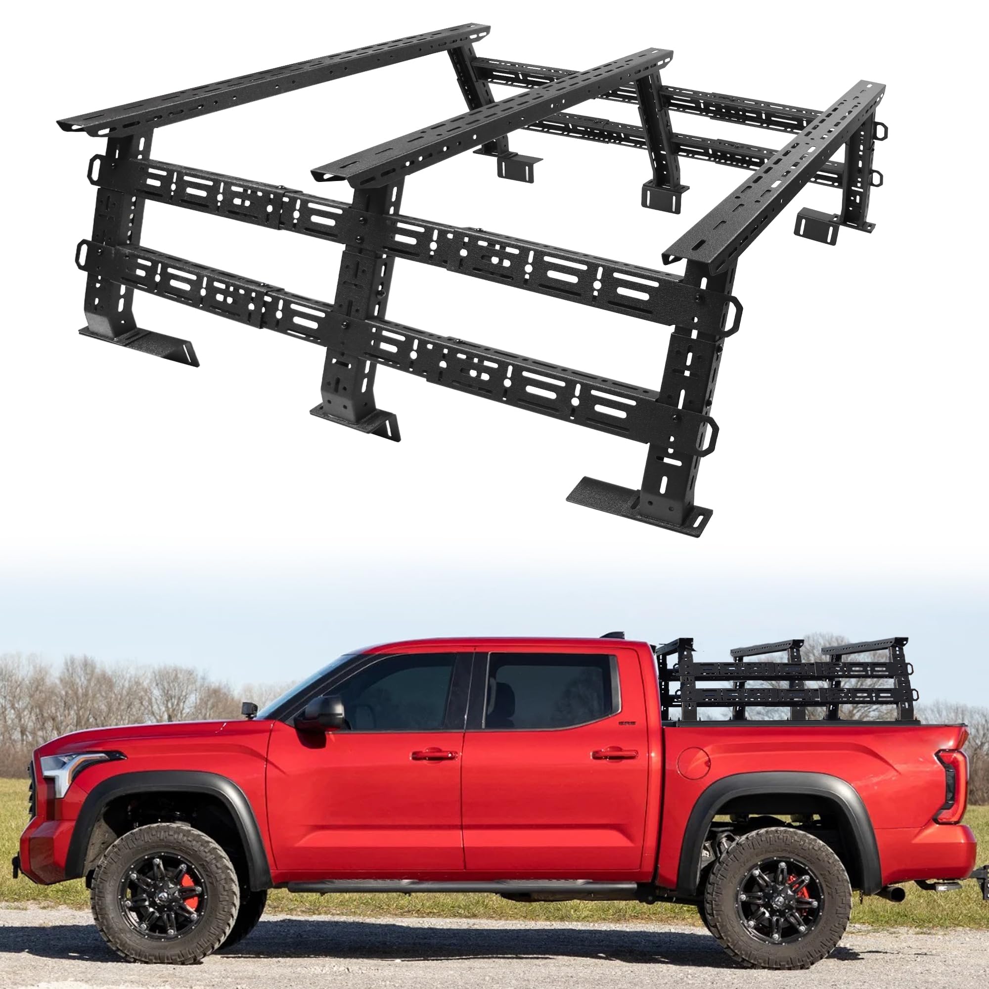 Amazon.com: 1300 Load Capacity Heavy Duty Overland Truck Bed Racks ...