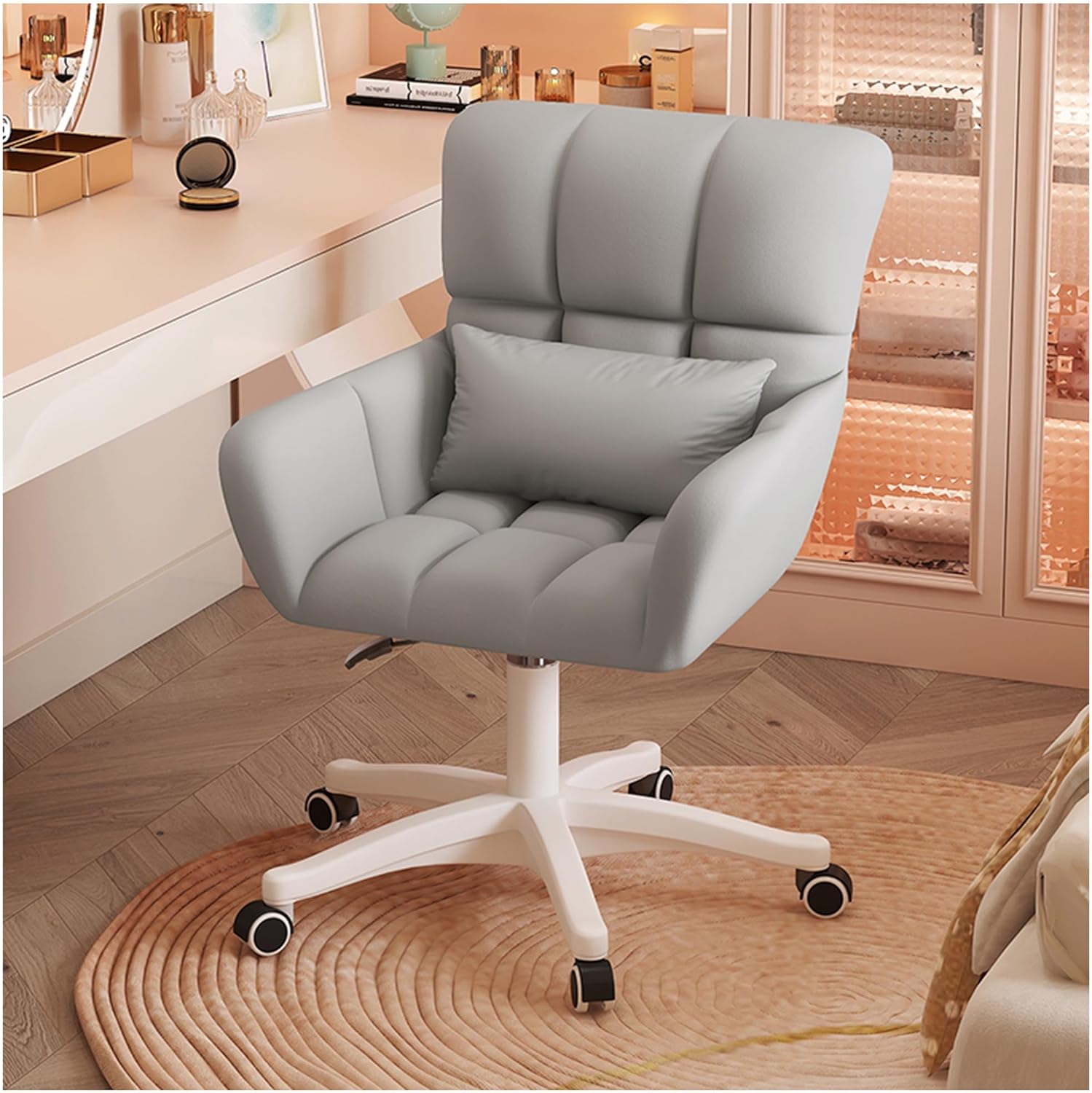 Amazon.com: Home Office Chair Swivel Velvet Desk Chair Accent Armchair ...