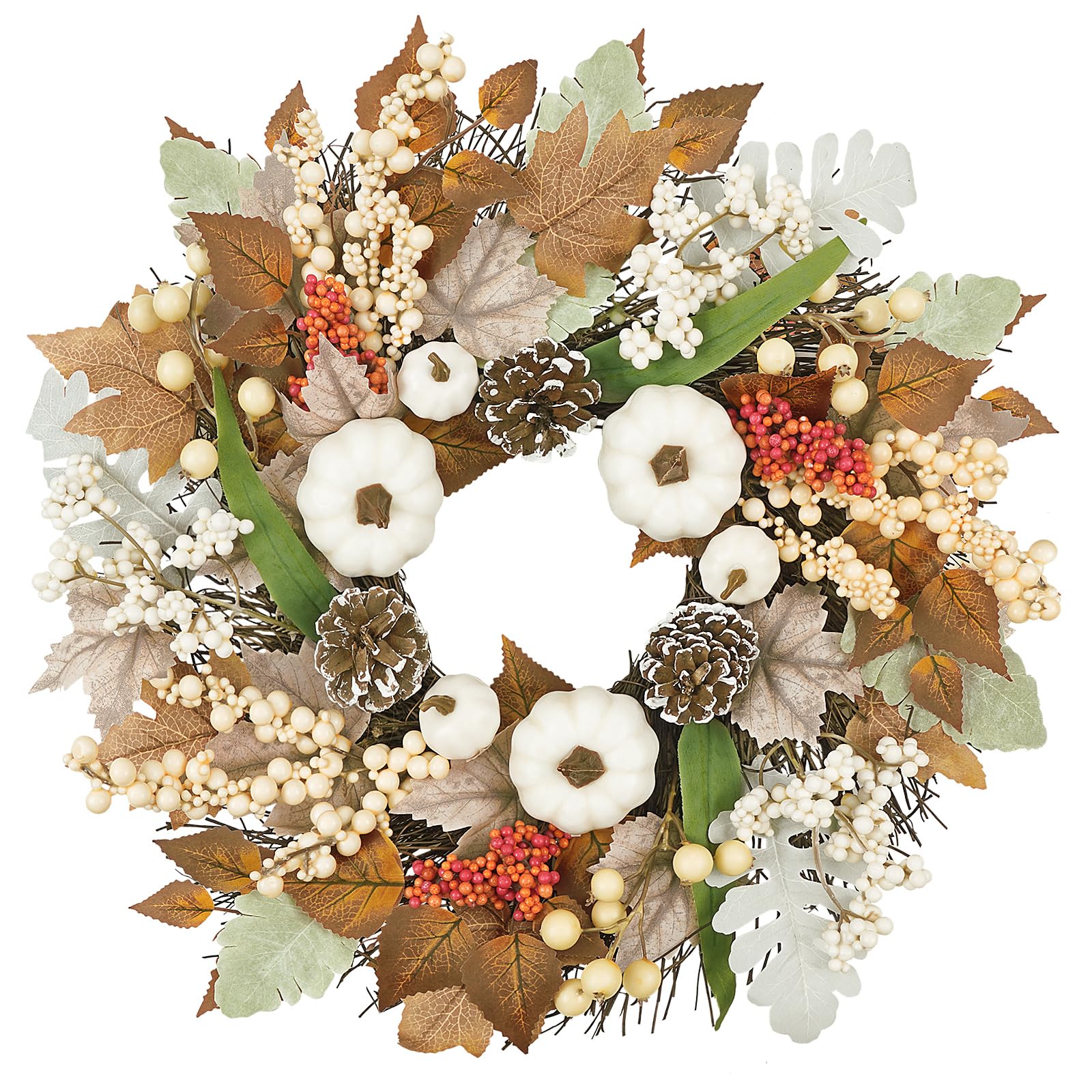 Amazon.com: MARTINE MALL Fall Wreath, 20 Inch Fall Wreaths for Front ...