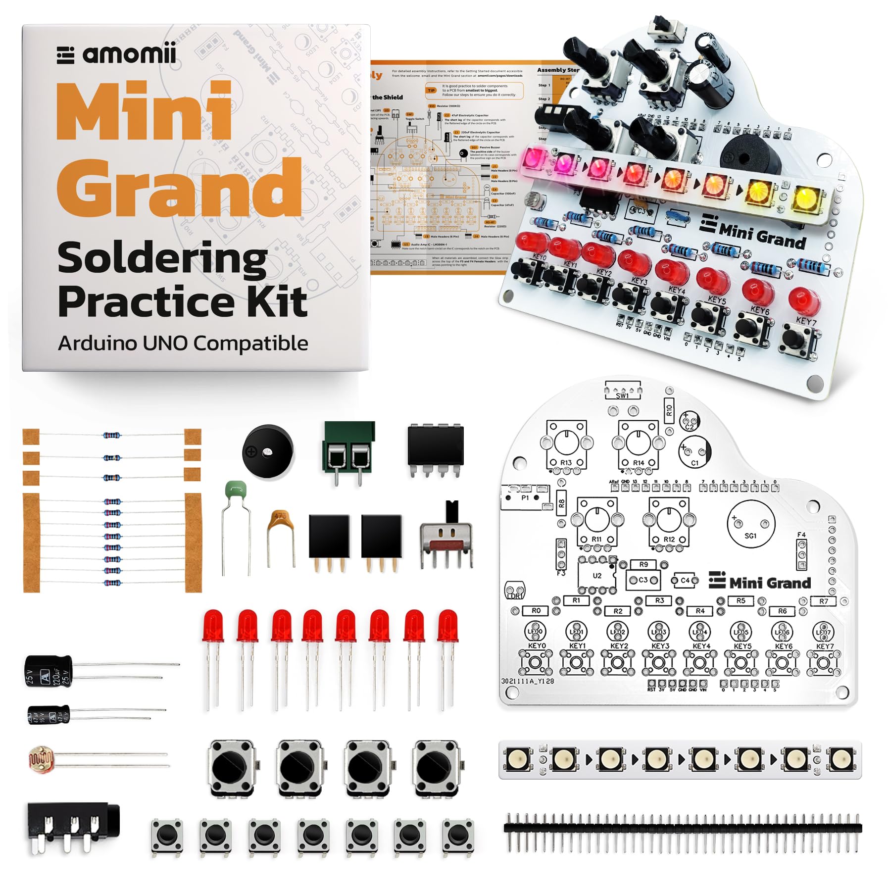 Amomiimini Grand Diy Soldering Practice Kit Programmable Music Shield Arduino | Desertcart INDIA
