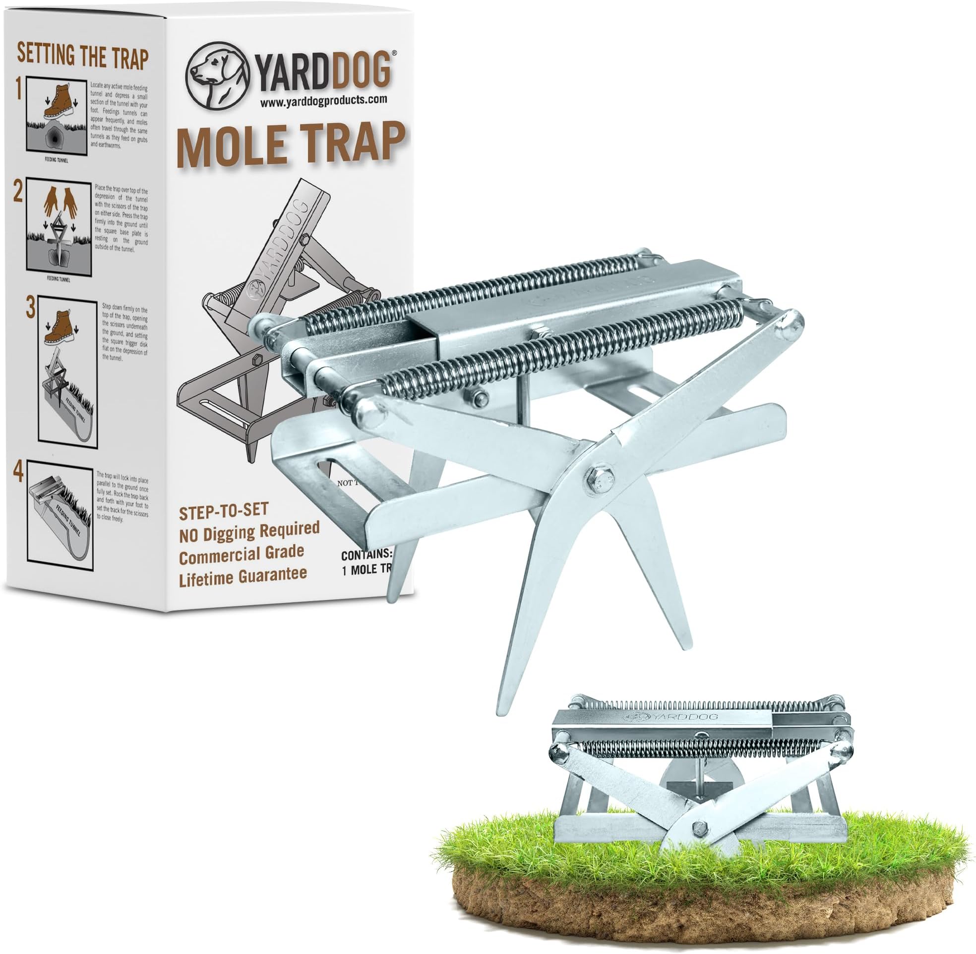 Amazon.com : 2 Pack 𝙐𝙥𝙜𝙧𝙖𝙙𝙚𝙙 Mole Traps, Scissor Mole Trap, Reusable ...