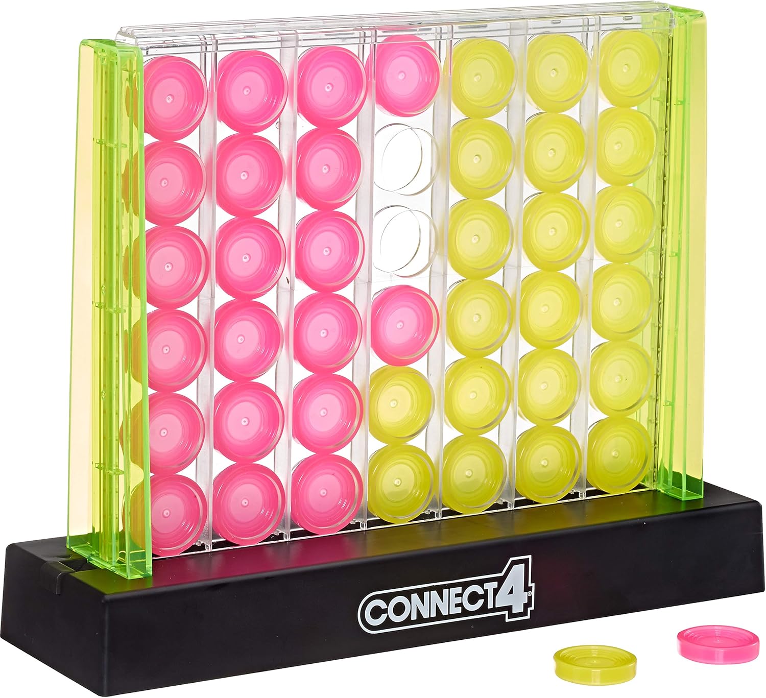 Amazon.com: Hasbro Gaming Connect 4 Neon Pop Board Game Strategy Game ...