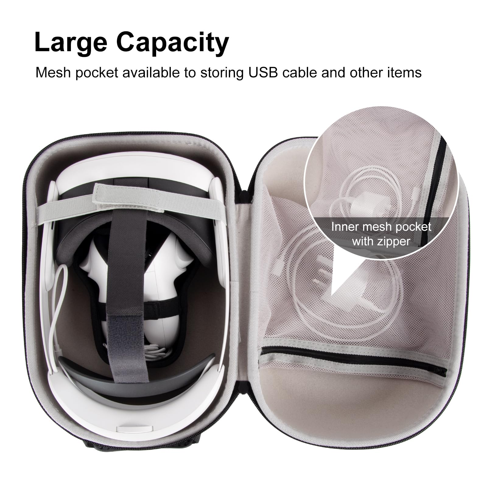 Snapklik.com : XINGFUDAO Hard Storage Case For Meta Quest 3S/3 VR Headset