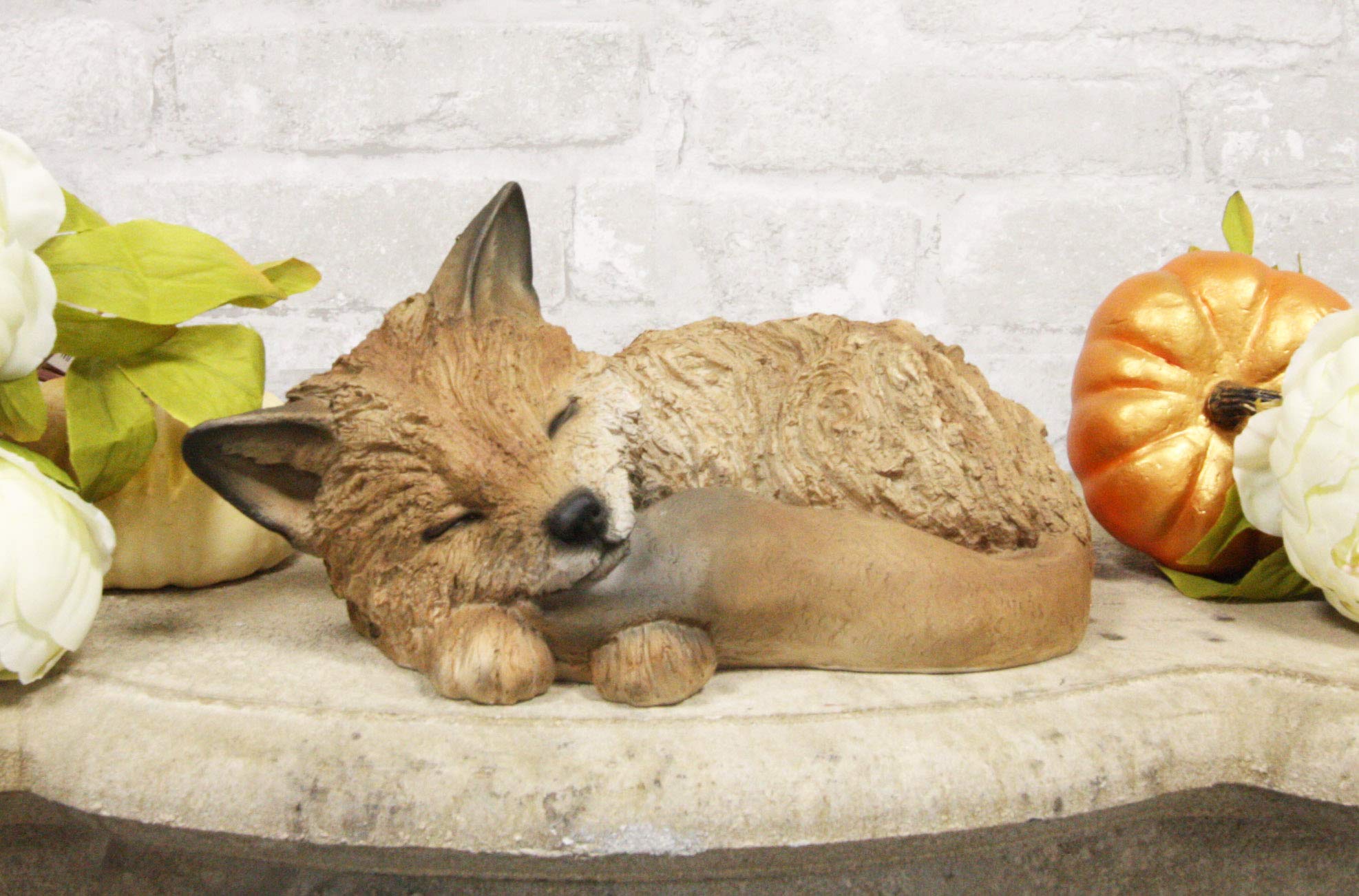 Buy Ebros Realistic Faux Driftwood Finish Design Baby Fox Cub ing Resin ...
