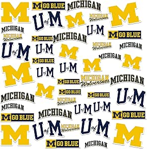Amazon.com: University of Michigan UofM 50ct Vinyl Large Deluxe ...