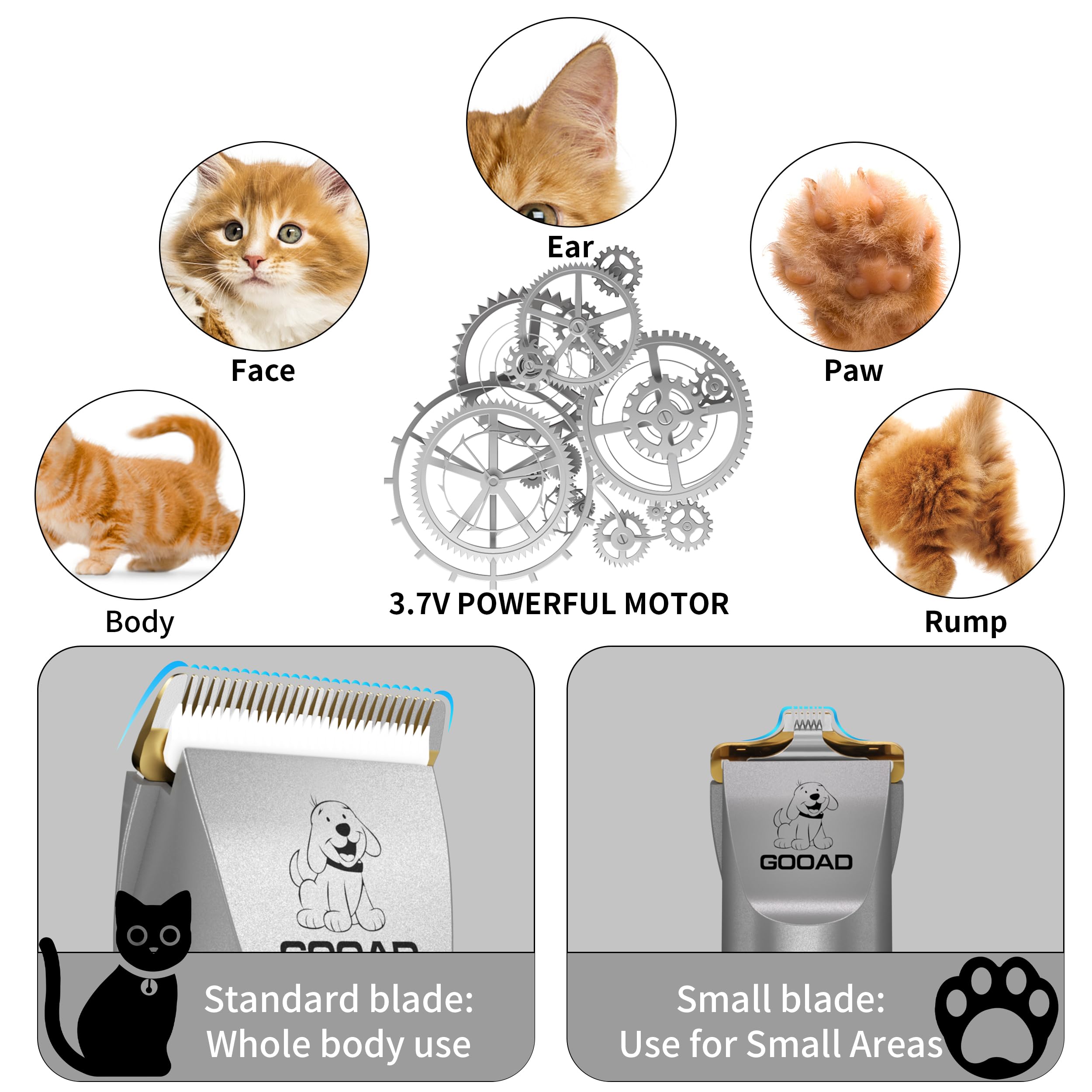 Snapklik.com : Goood Cat Clippers - Cordless, Low Noise, Quiet Grooming ...