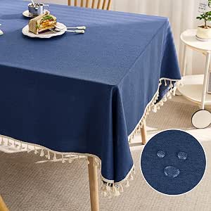JOALGFDA Mantel de Lino Impermeable al Aceite y Resistente a Las ...
