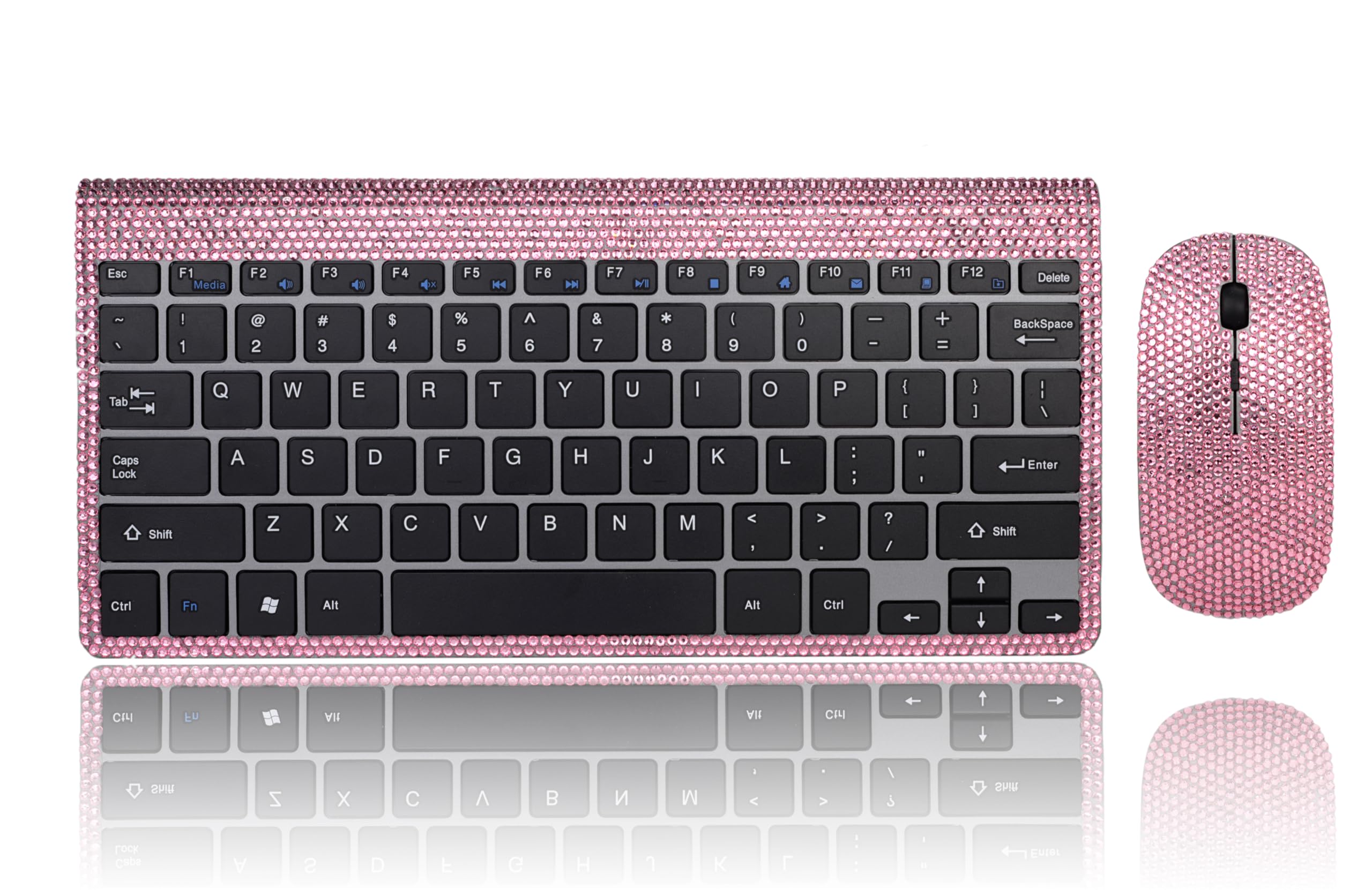 Amazon.com: Bling Crystal Rhinestone Wireless 2.4G Compact and Quiet ...