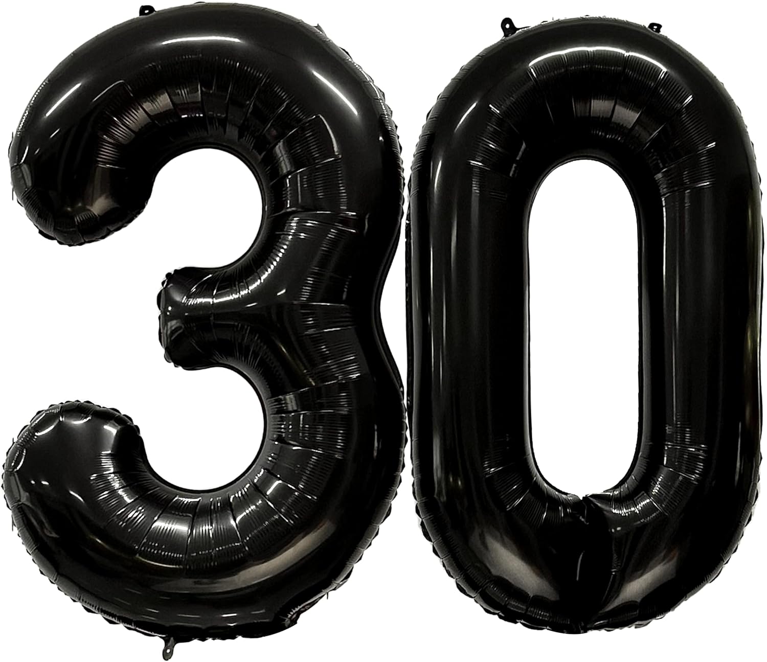 Amazon.com: FIROMI 30 Number Balloons Black Big Giant Jumbo Mylar Foil ...