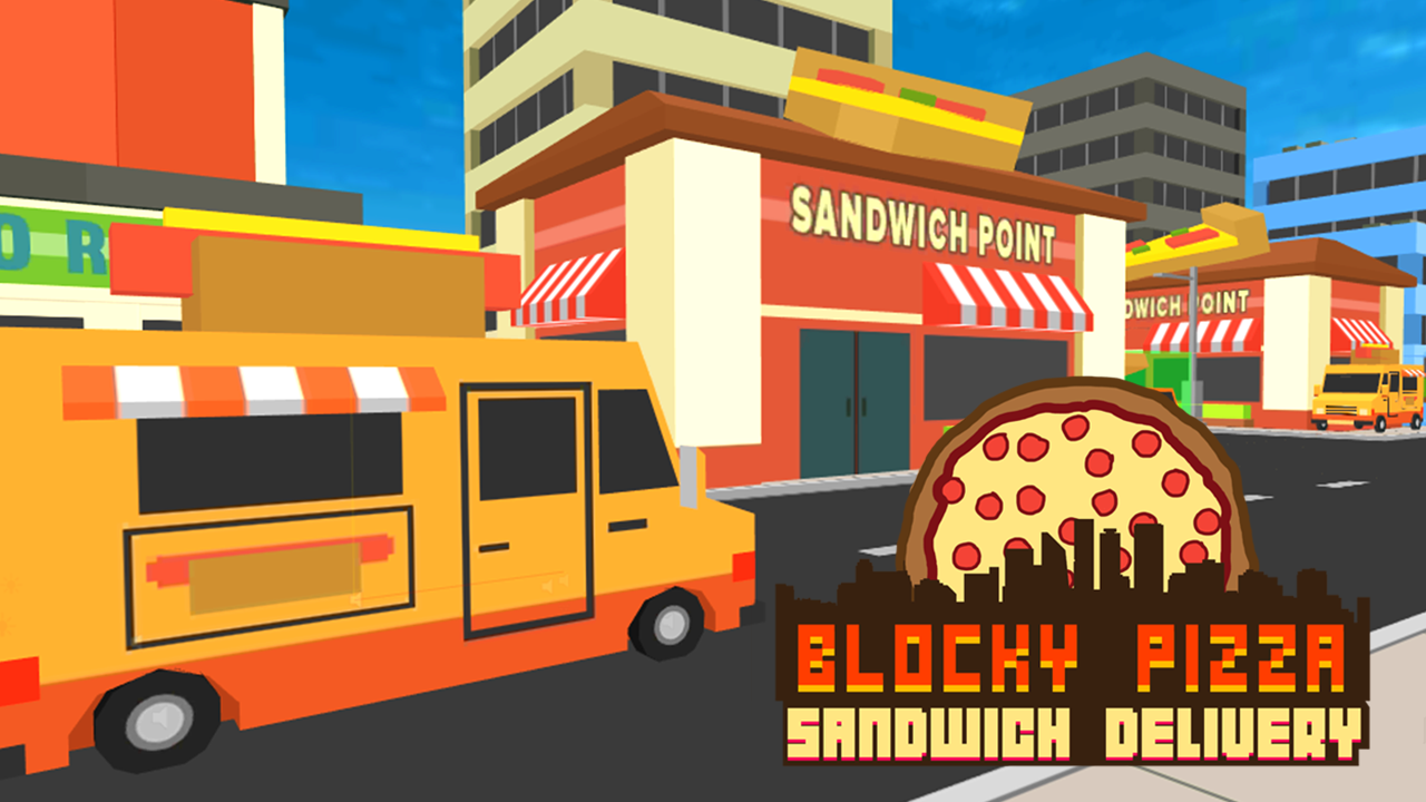 Blocky Pizza Sandwich Delivery Driver Simulator: Delivery Tycoon Food ...