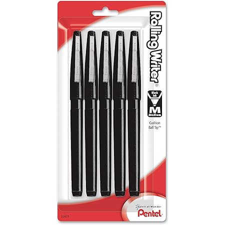 Amazon.com : Pentel Rolling Writer Rollerball Pen, 4MM Medium Tip ...