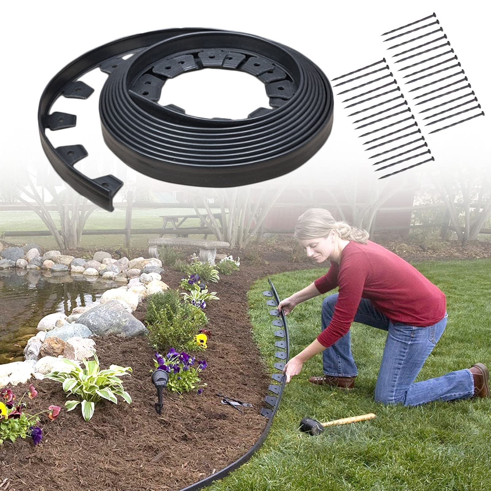 Flexible Landscape Edging Flexible Black Steel Garden Edging Of 16 X