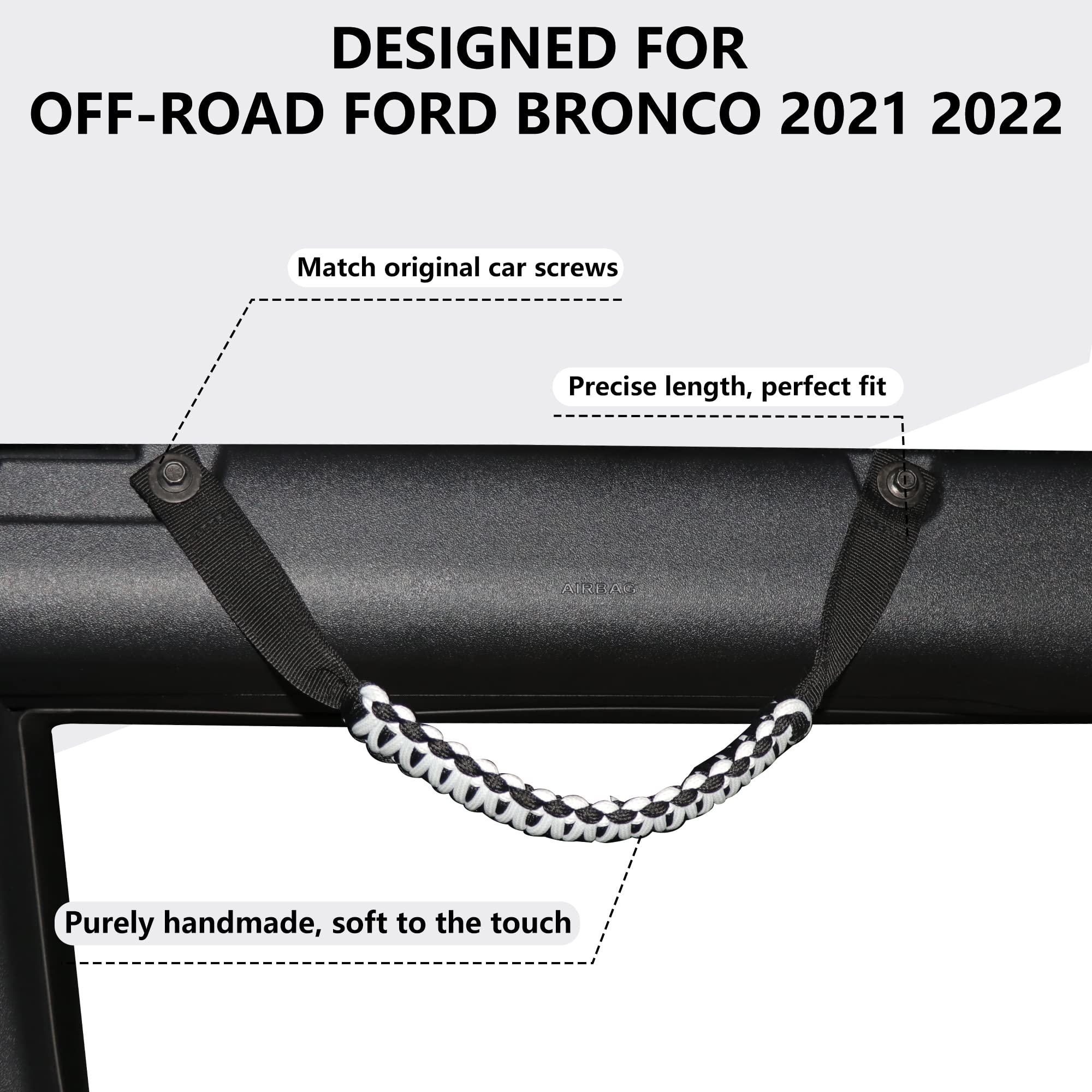 Snapklik.com : Sukemichi For Bronco Grab Handles, Paracord Roll Bar ...