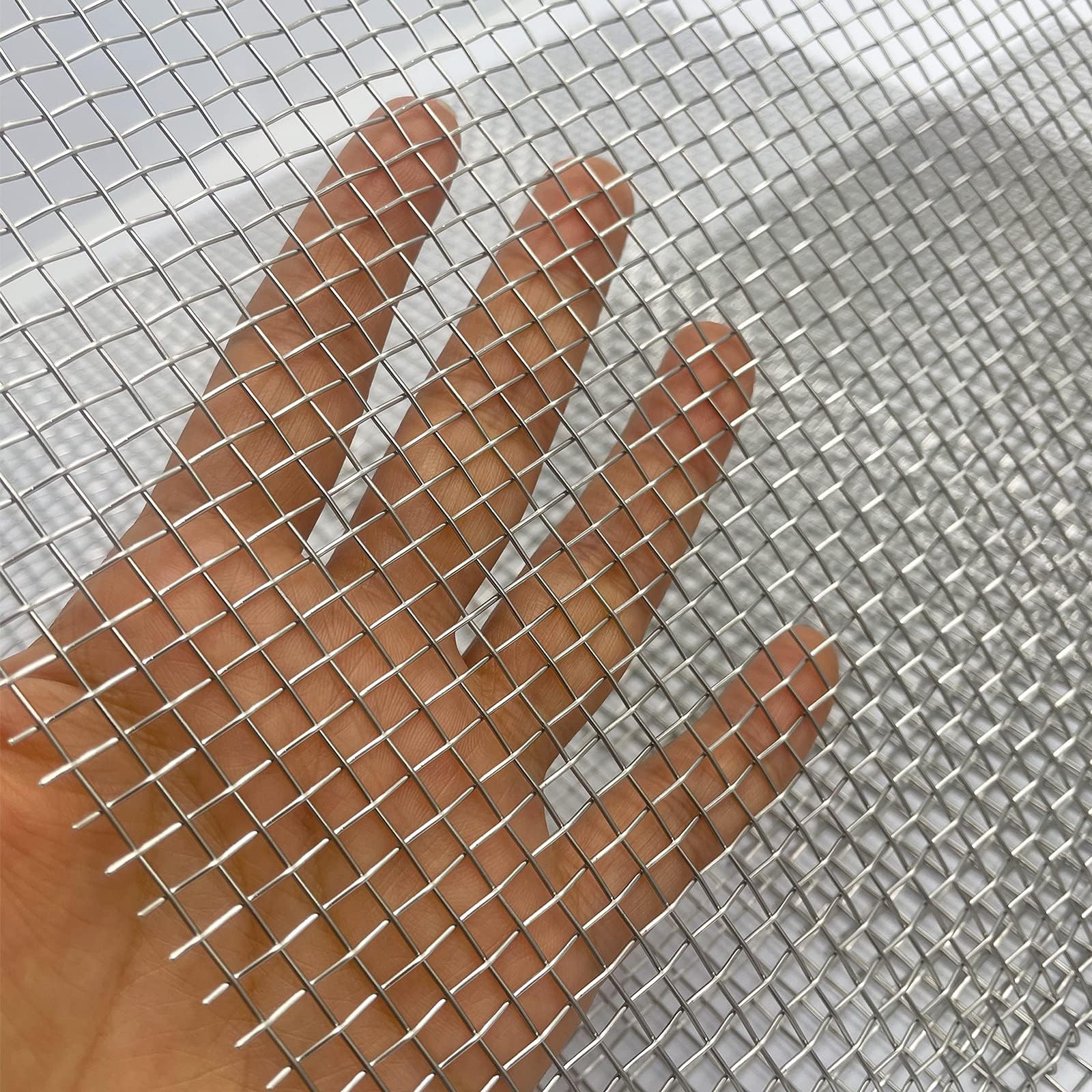 Amazon.com: 2 Pack Stainless Steel Woven Wire Mesh Metal Mesh Sheet ...
