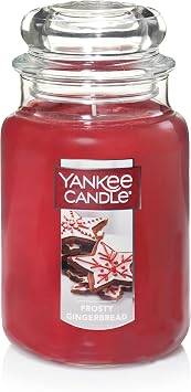 Amazon.com: Yankee Candle Frosty Gingerbread Scented, Classic 22oz ...