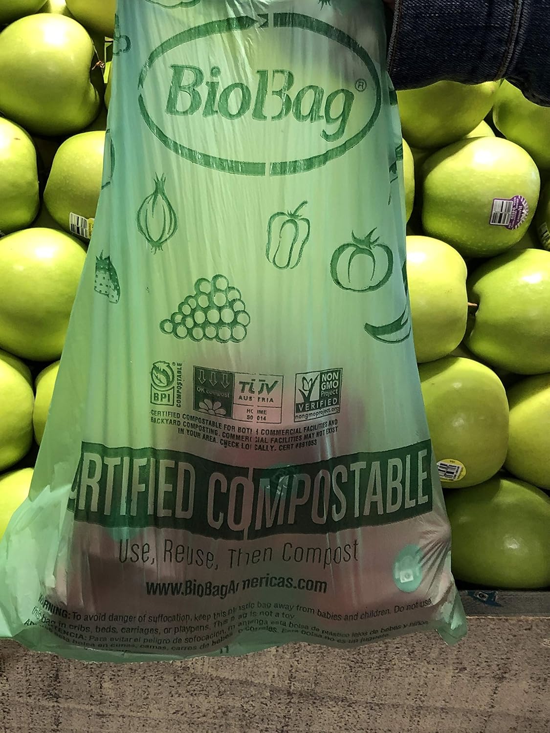 BioBag Bolsas de productos compostables 100% certificadas, 15 x 17 ...