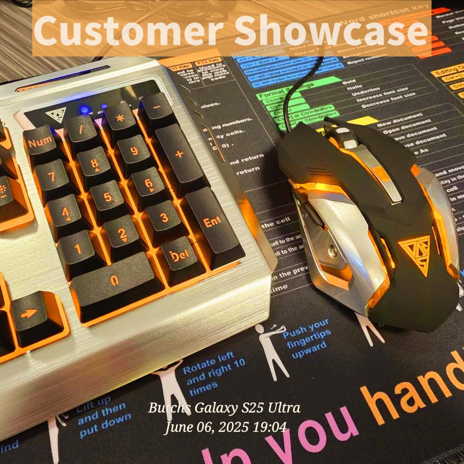 Snapklik.com : Wired Gaming Keyboard And Mouse Combo,Orange Yellow ...