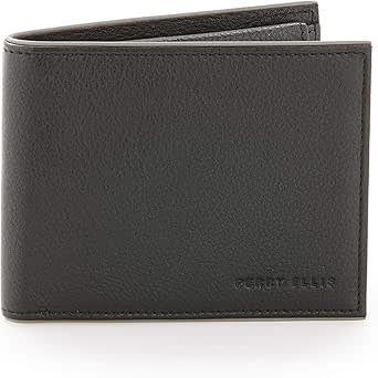 Perry Ellis Men's Full Grain Glazed Finish RFID Passcase Wallet, Black ...