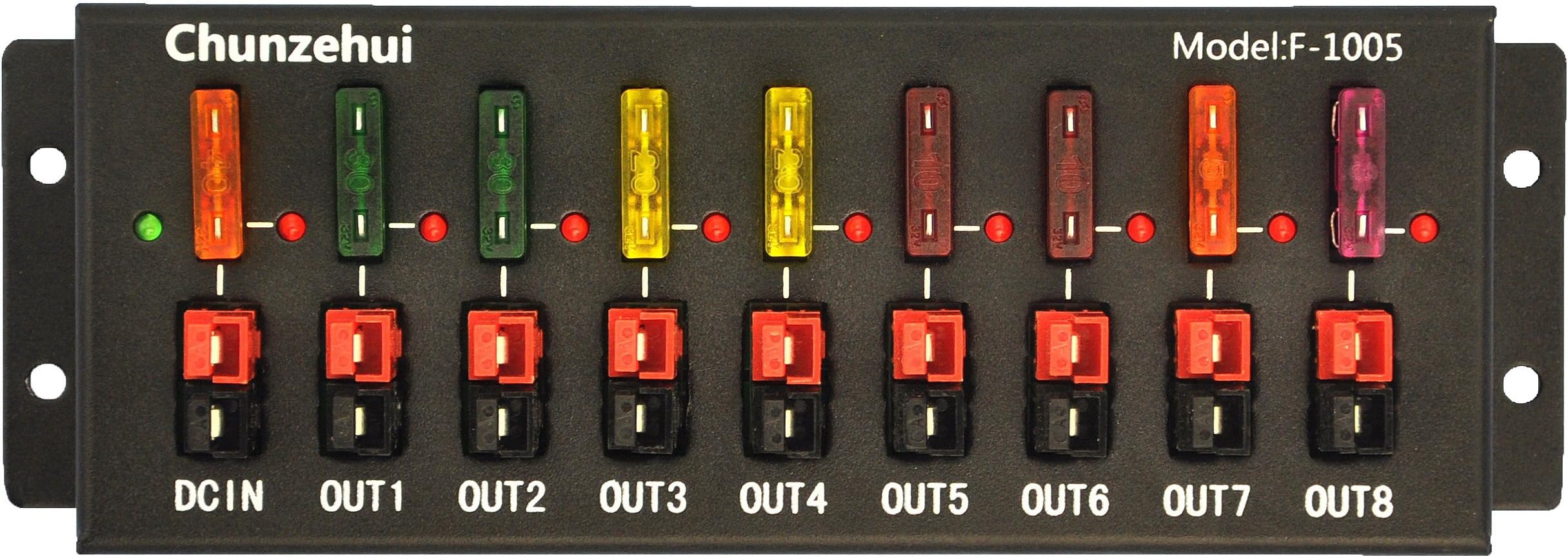 Amazon.com: Chunzehui F-1005 9 Port 40A Connector Power Splitter ...