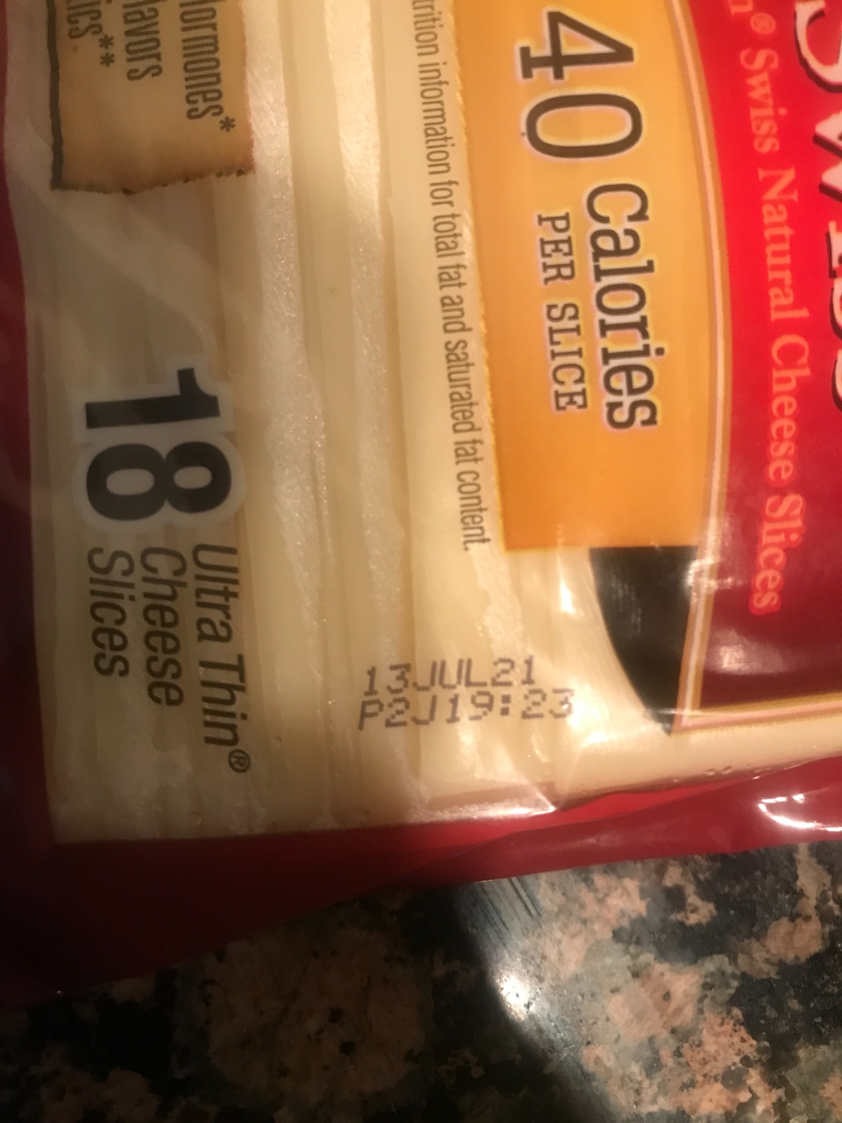 Amazon.com: Sargento Ultra Thin Natural Swiss Sliced Cheese, 18 Slices