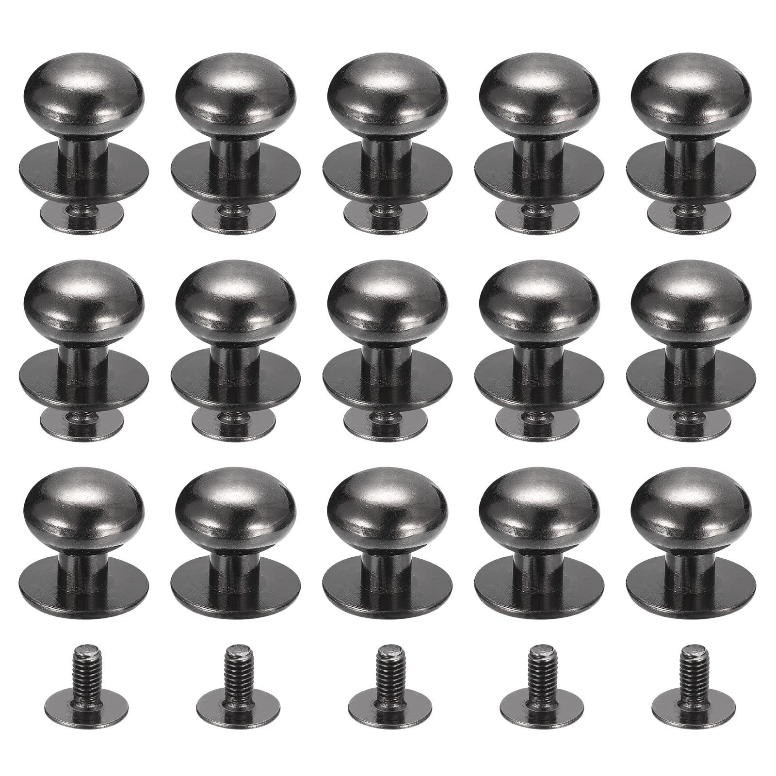 Amazon.com: uxcell 12mm Ball Head Stud Rivets Screw Back, 15Pack Round ...