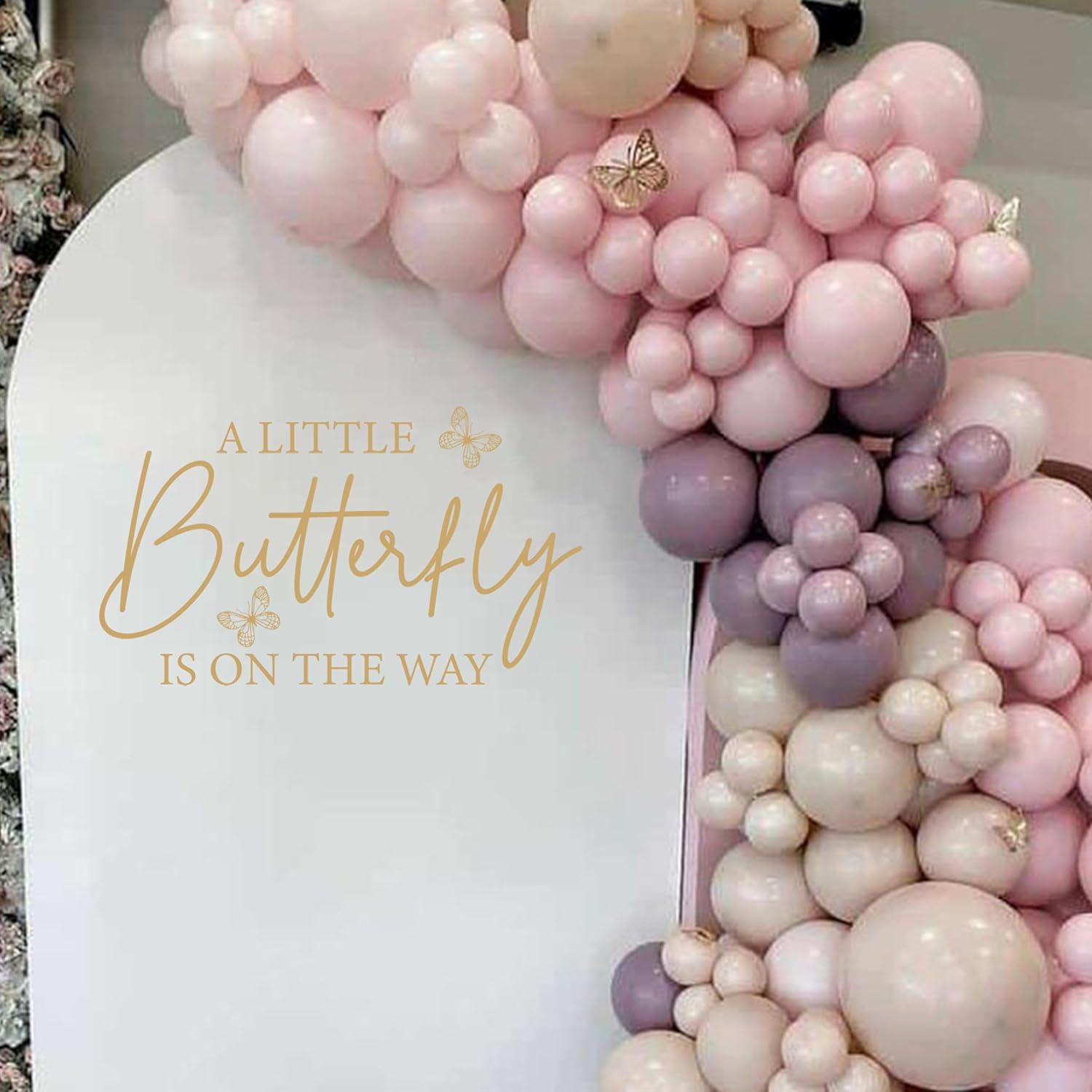 Amazon.com: CIEQR A Little Butterfly is On The Way Baby Shower Party ...