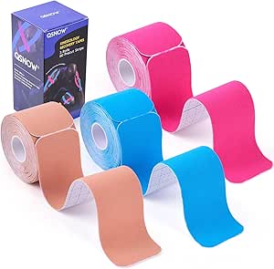 Amazon.com: Precut Kinesiology Tape Roll, 3 Rolls, Original Cotton Kinesiology Therapeutic ...