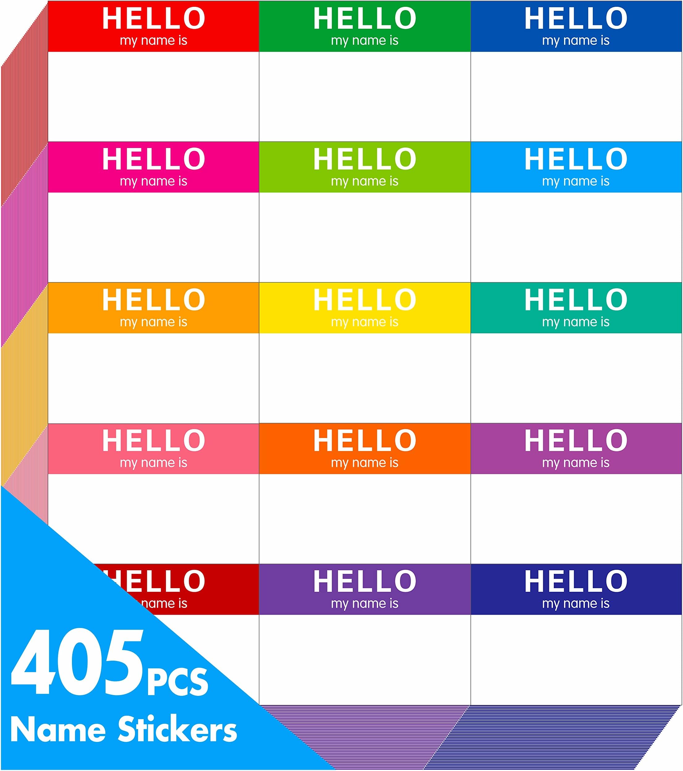 Name Sticker 300 Pcs Name Tag Stickes (3.5"x 2.5") Hello My Name Is ...