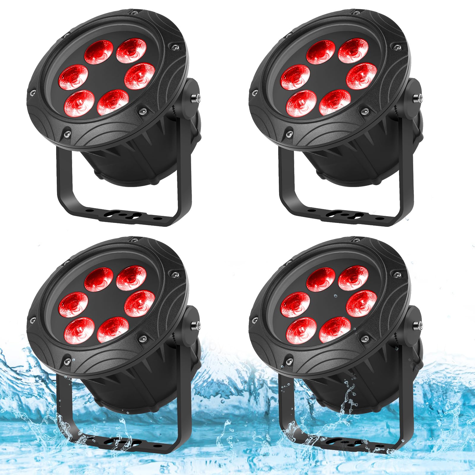 Amazon.com: LED Par Lights Waterproof Stage Lights, DMX Sound Activated ...
