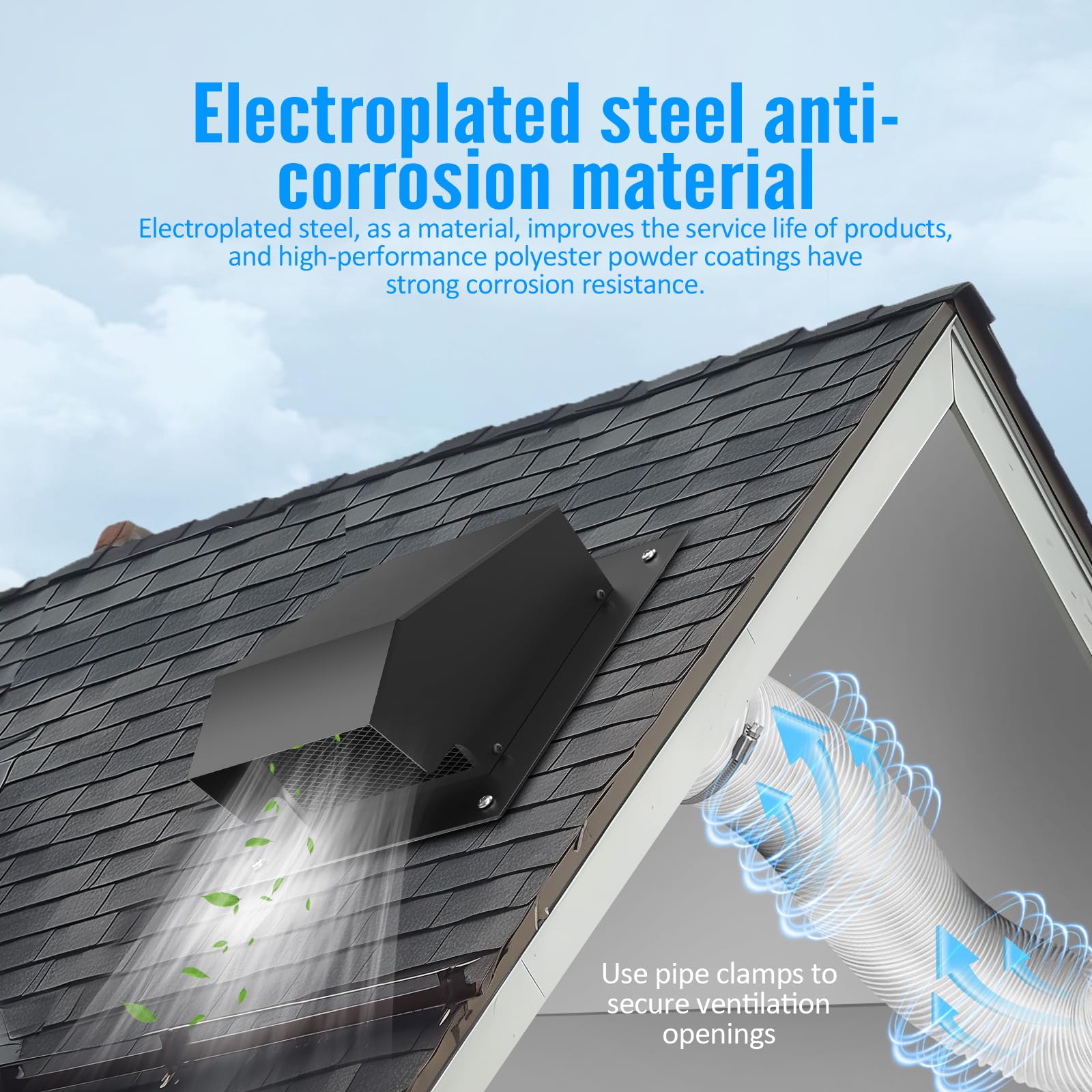 Snapklik.com : Elecoman 6 Inch Roof Vents For Houses