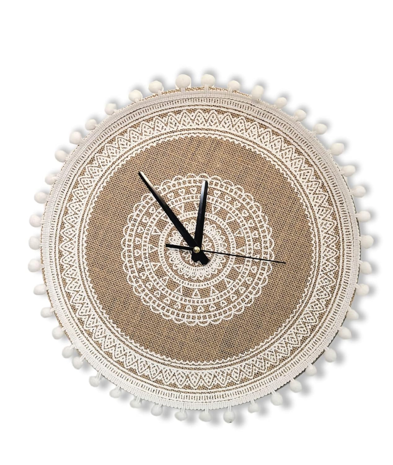 Amazon.com: Handmade Linen Wall Clock Unique, Minimalist Modern Home ...