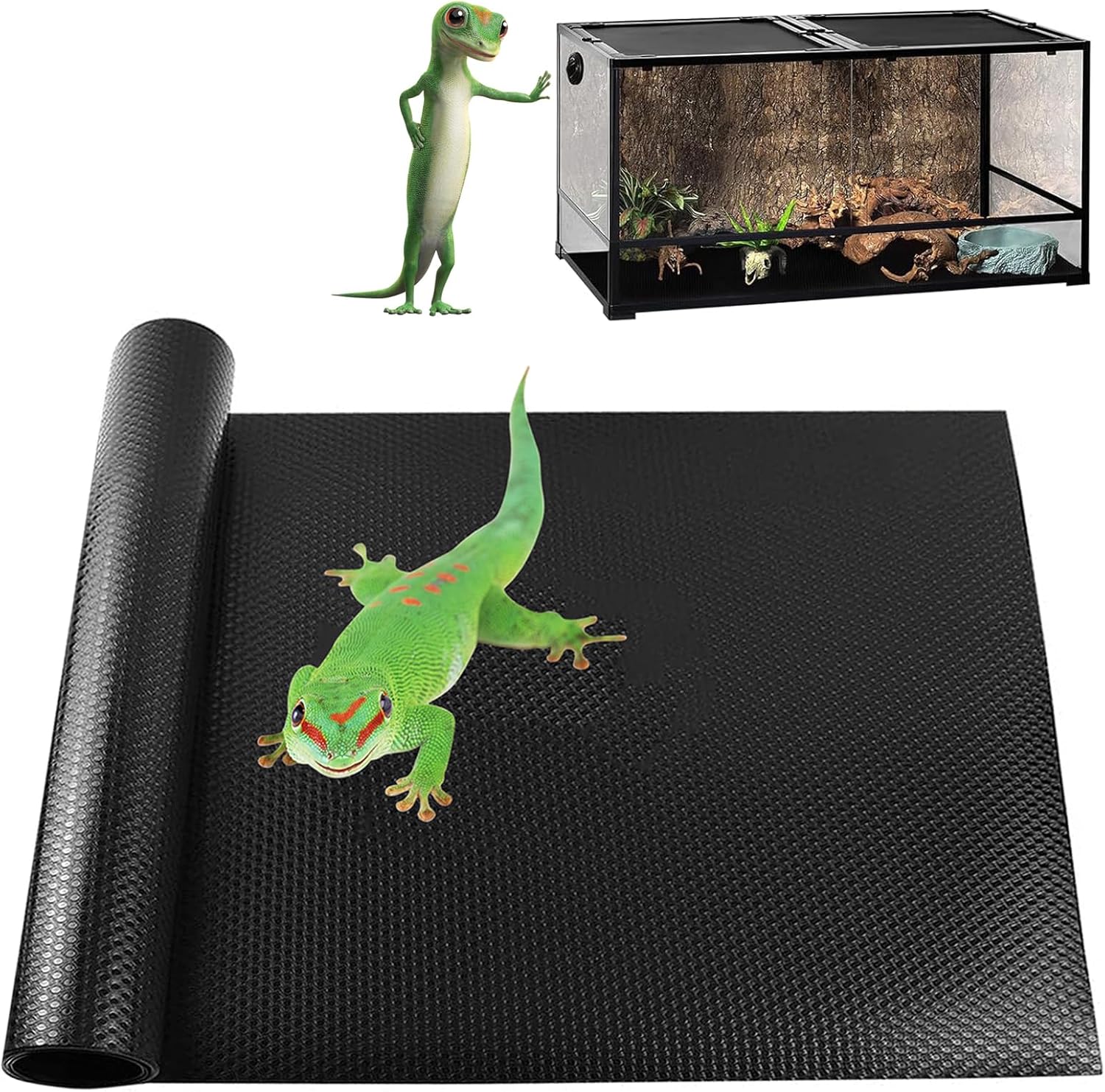 Amazon.com : XIEHUZA Bearded Dragon Tank Accessories, Non-Adhesive ...