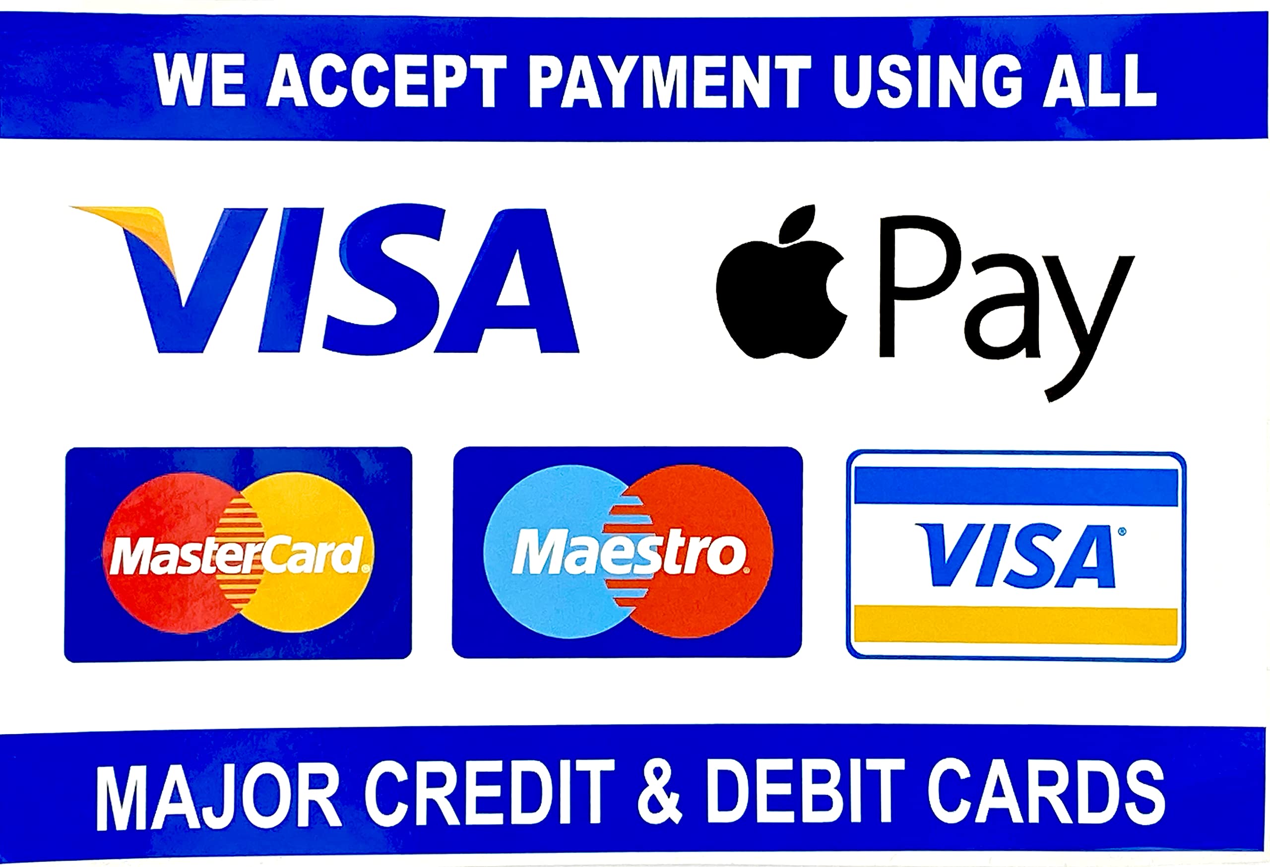 Mastercard Debit Card Logo We Accept Mastercard And Visa Sign Template