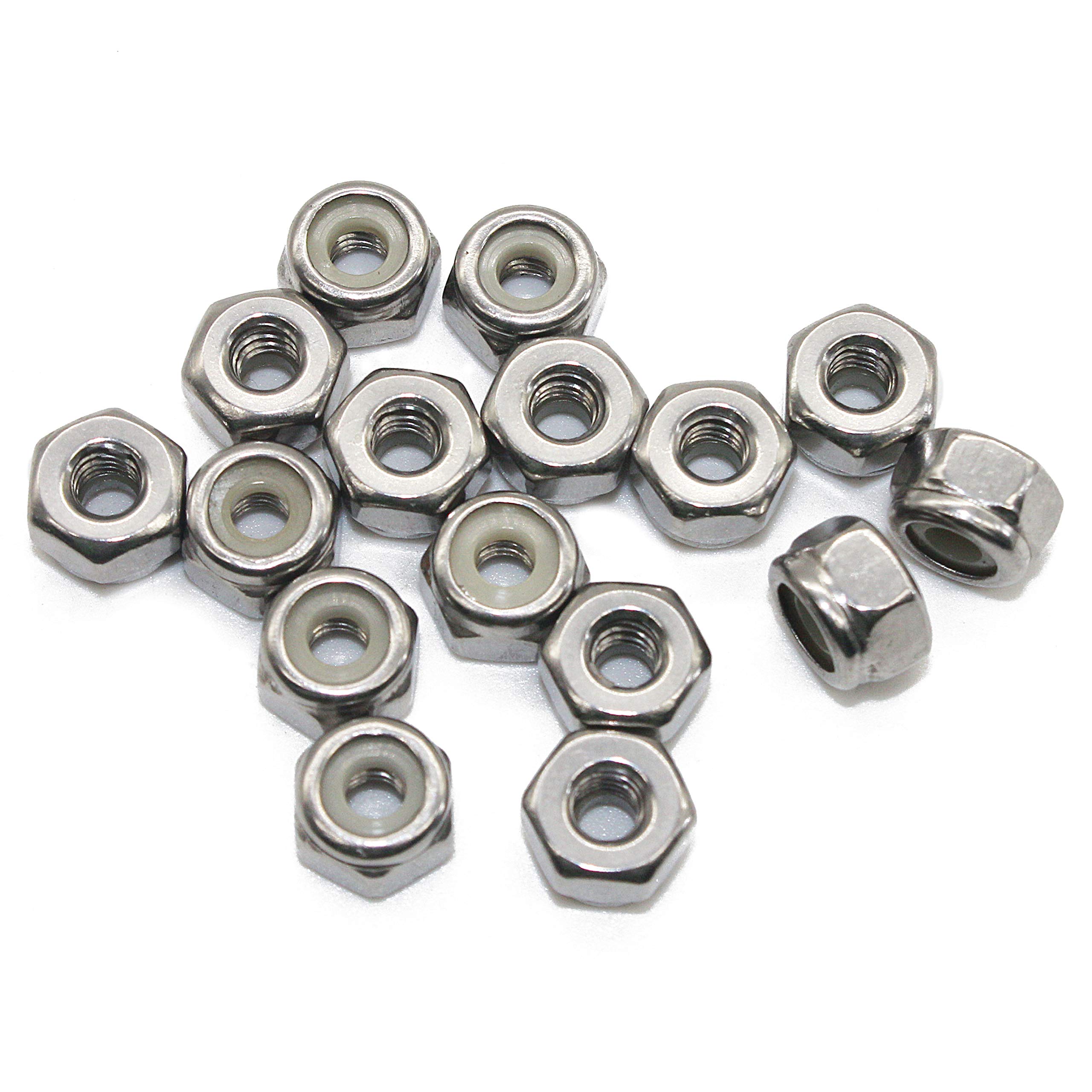 Snapklik.com : #10-24 Hexagon Nylon Locking Nuts