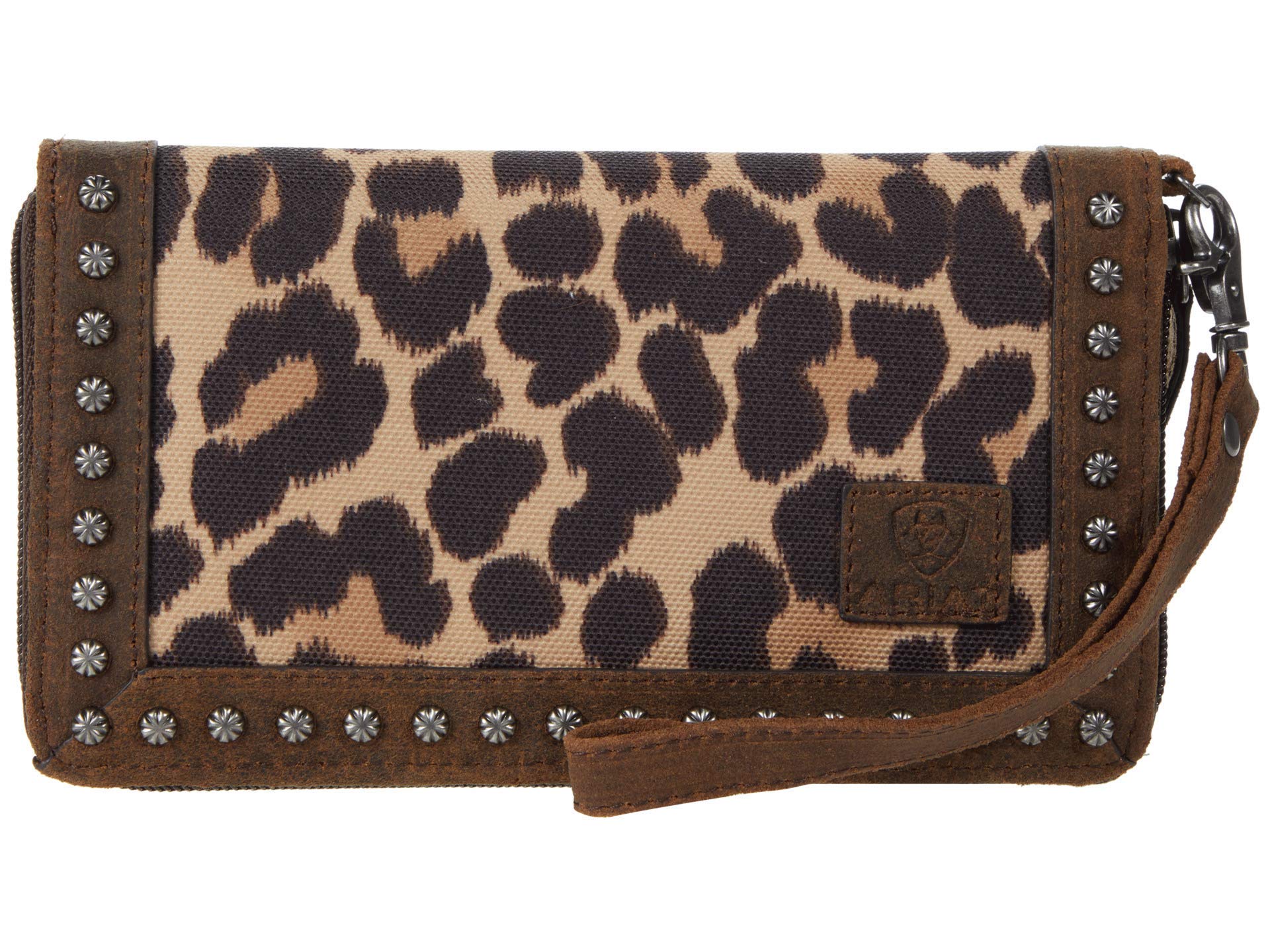 ARIAT Women's Cruiser Clutch Leopard Handbag, Brown, One Size: Handbags ...