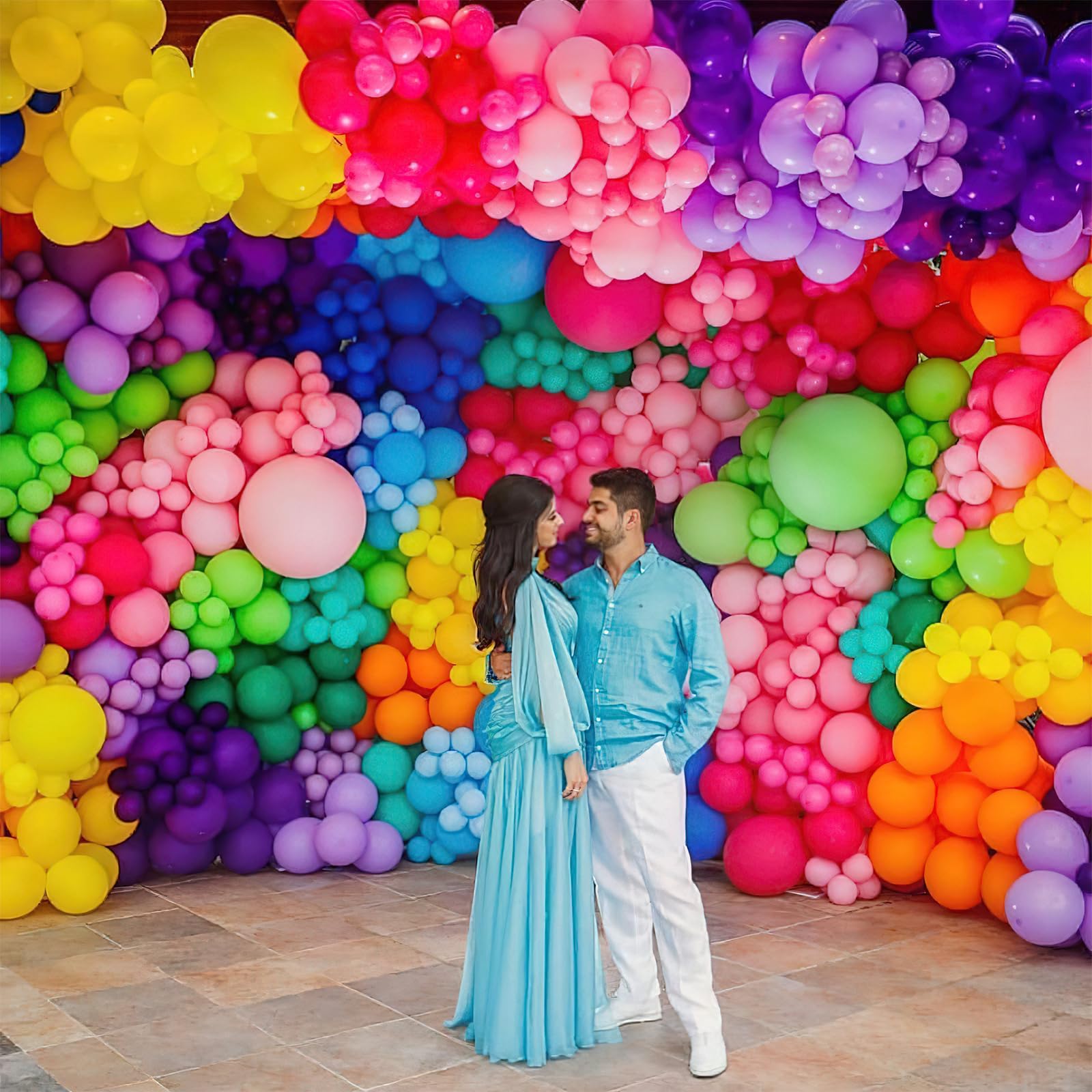 Snapklik.com : Assorted Colors Rainbow Balloons 50pcs 5 Inch Multicolor ...