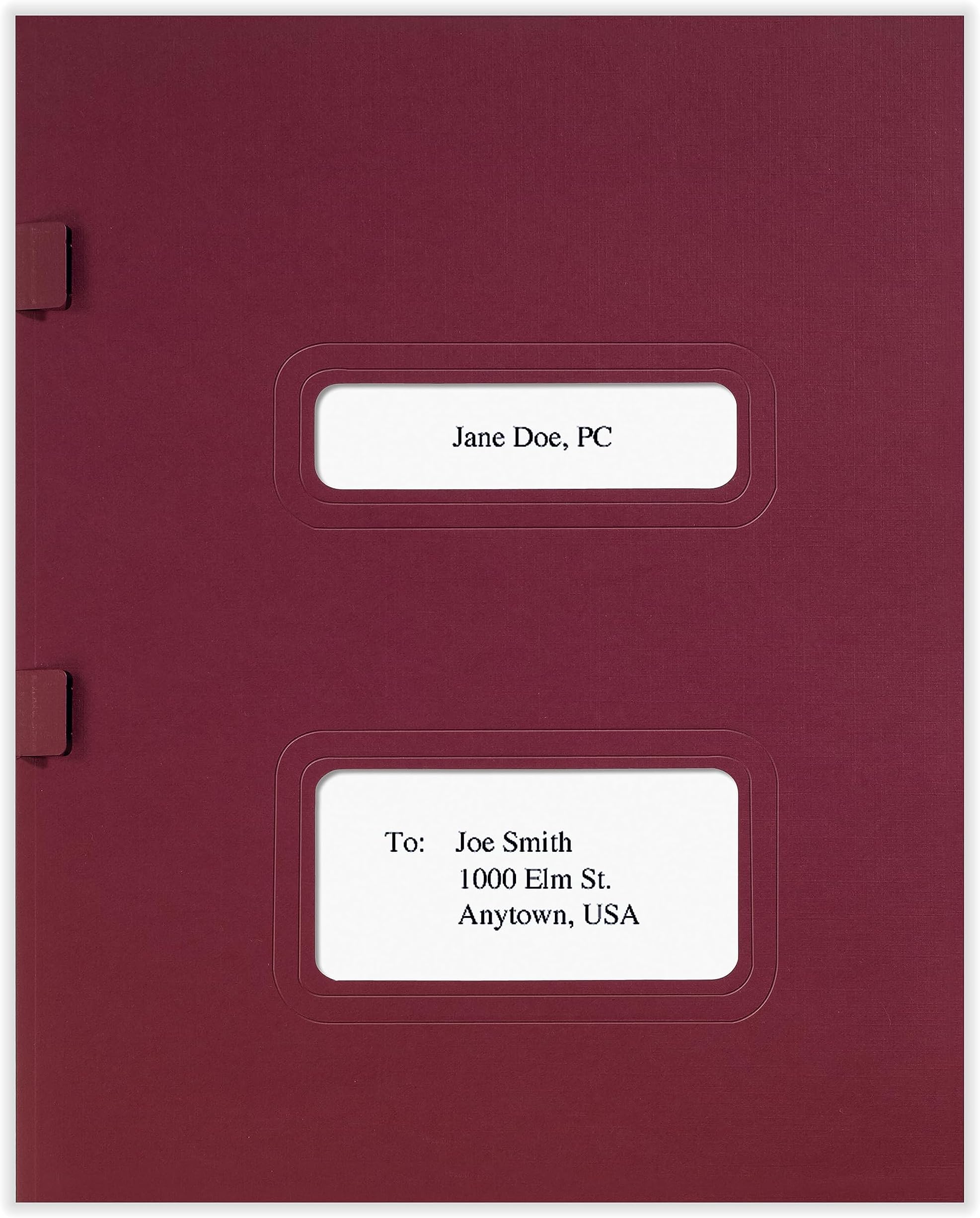 Amazon.com : Tax Presentation Folder, Double Windows, Burgundy, One ...