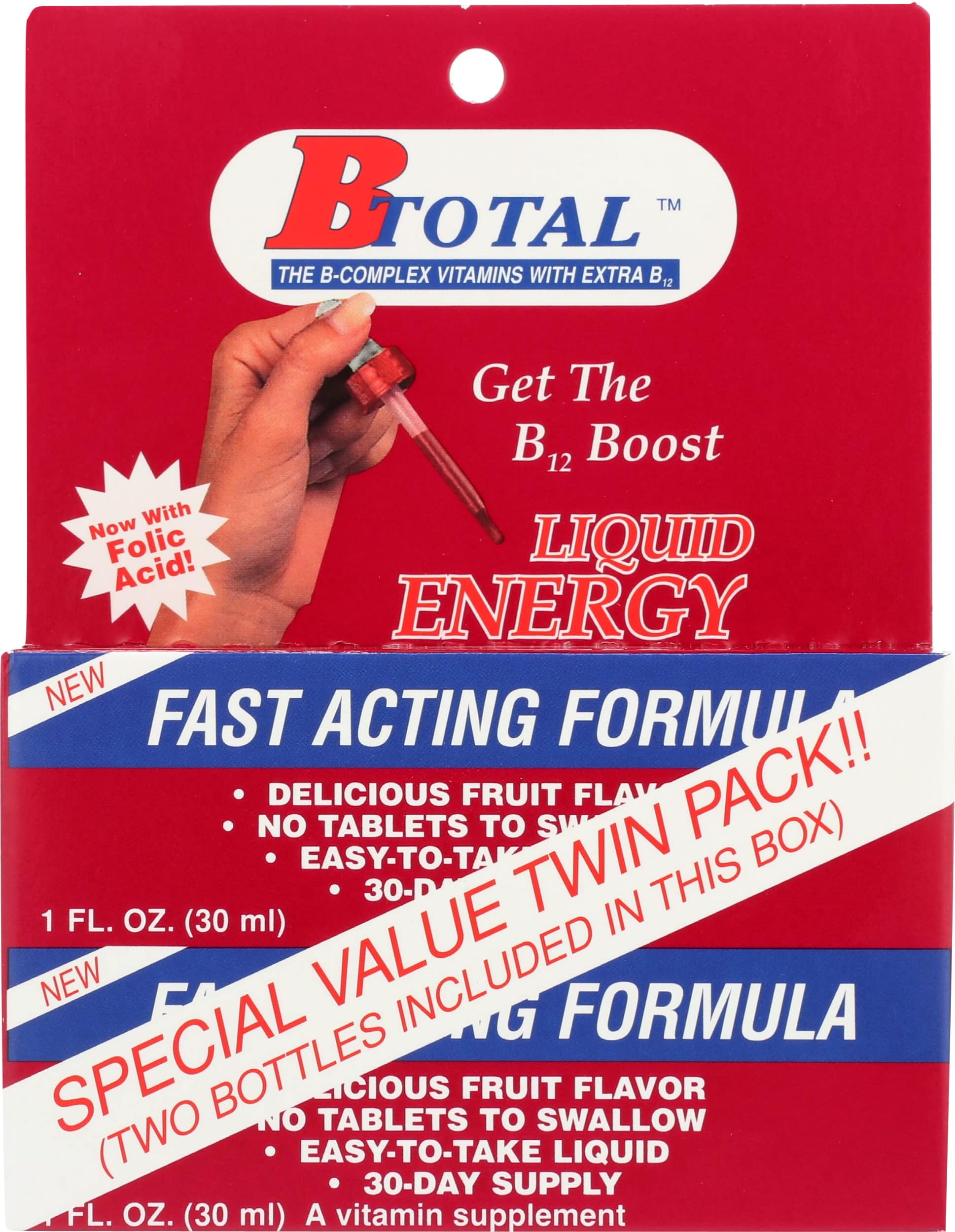 Amazon.com: Sublingual BTotal Liquid Energy Twin Pack Vitamin ...