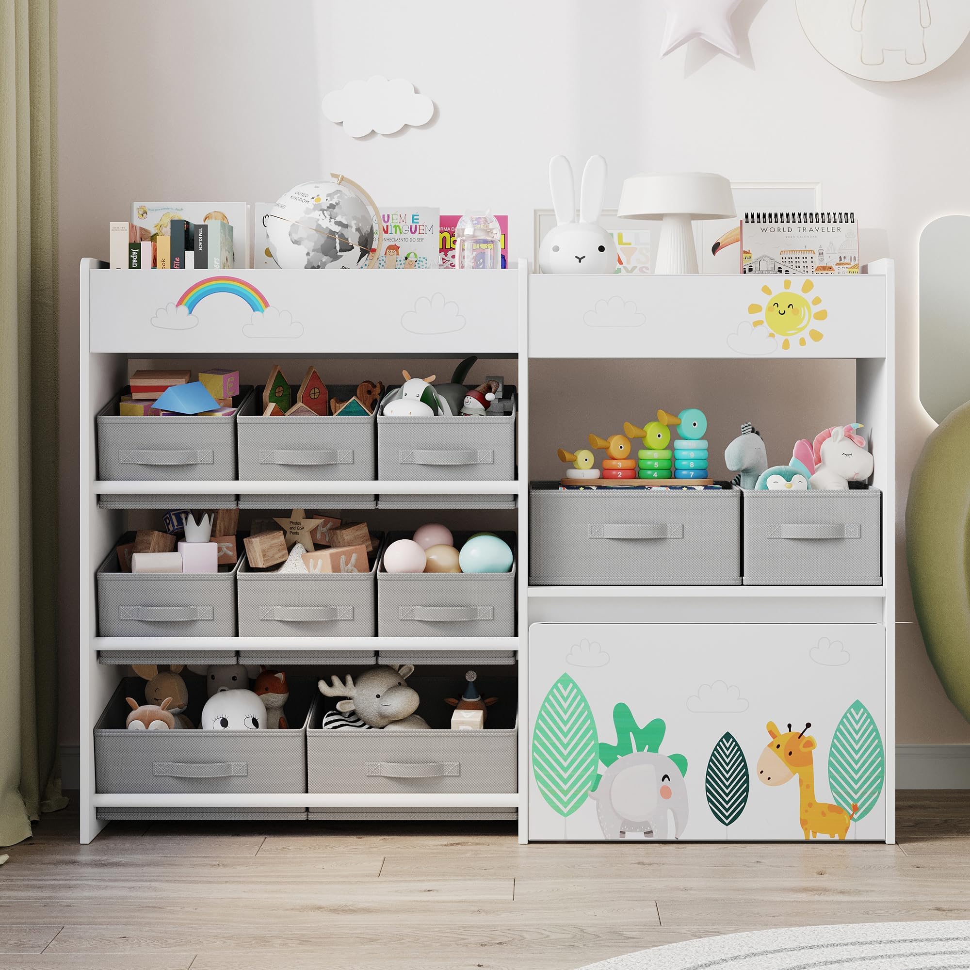 Amazon.com: Xilingol Kids Toy Storage Organizer, 4-Tier Toy Organizers ...