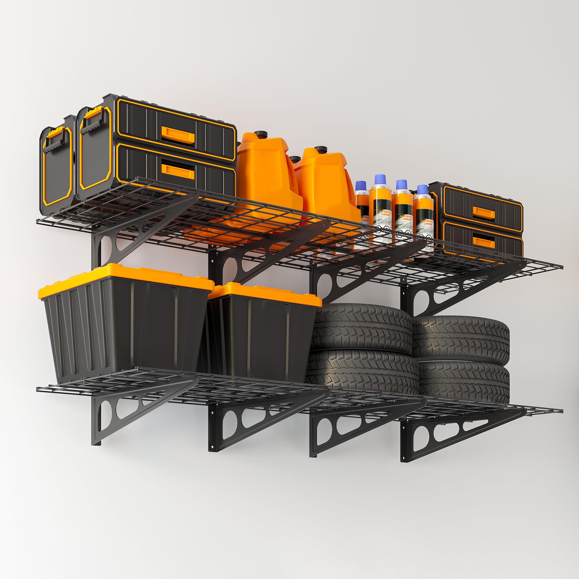 Amazon.com: eShelf 2x6 ft Garage Shelving, 2-Pack Wall-Mounted Shelves ...